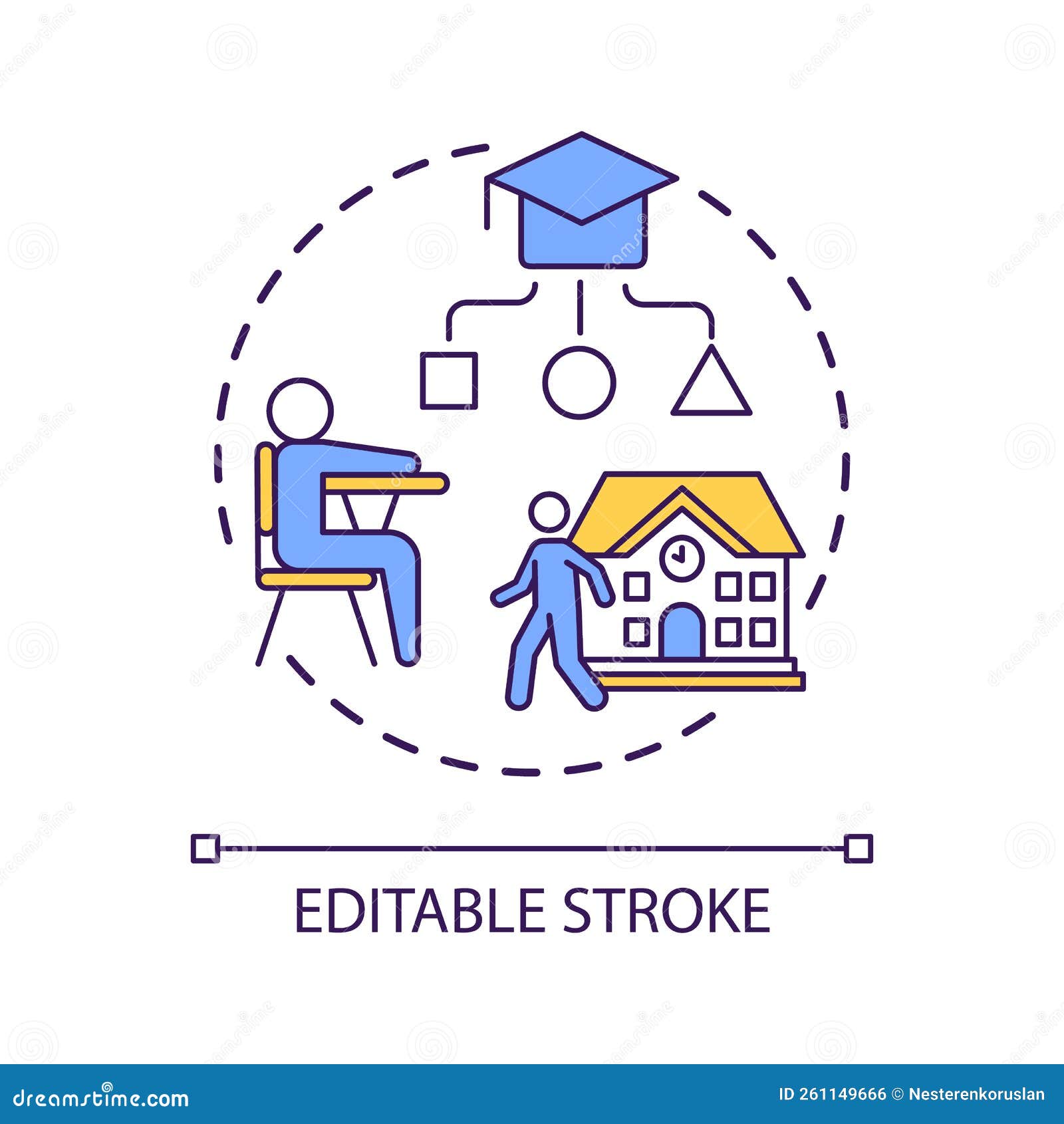 School Education Concept Icon Stock Vector - Illustration of pictogram ...