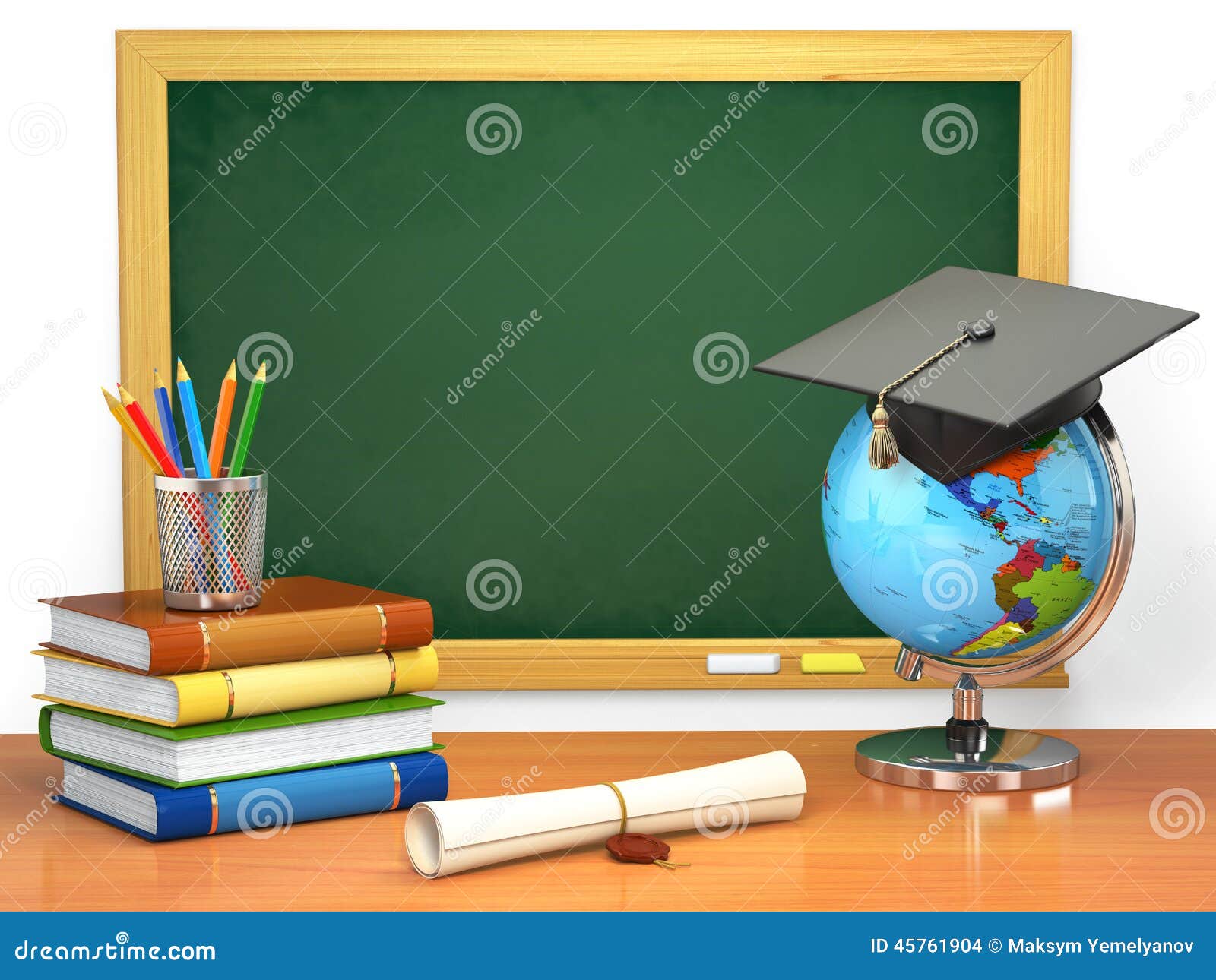 Mortar Board And Diploma Stock Image | CartoonDealer.com #6422671