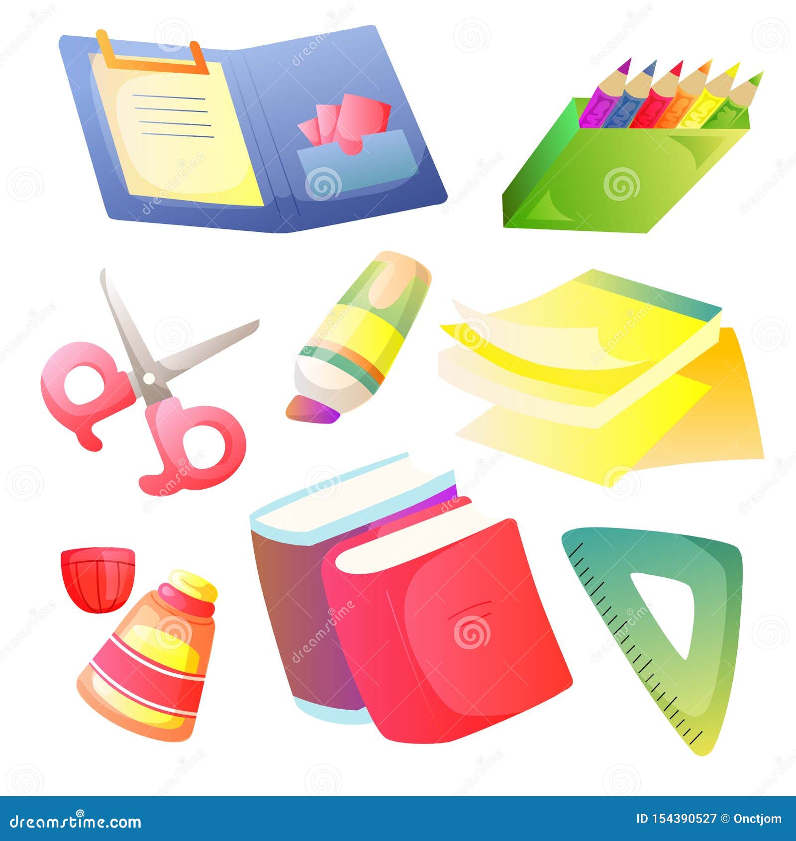 School Education Element Set Stock Vector - Illustration of school ...