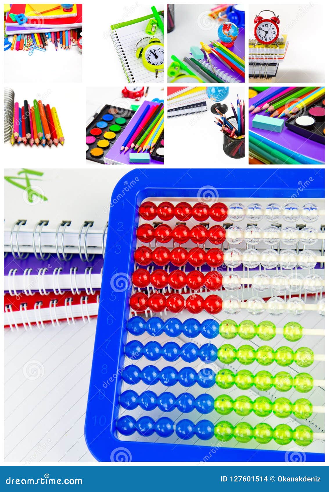 School Education Equipment Tools Collage Stock Photo - Image of group ...