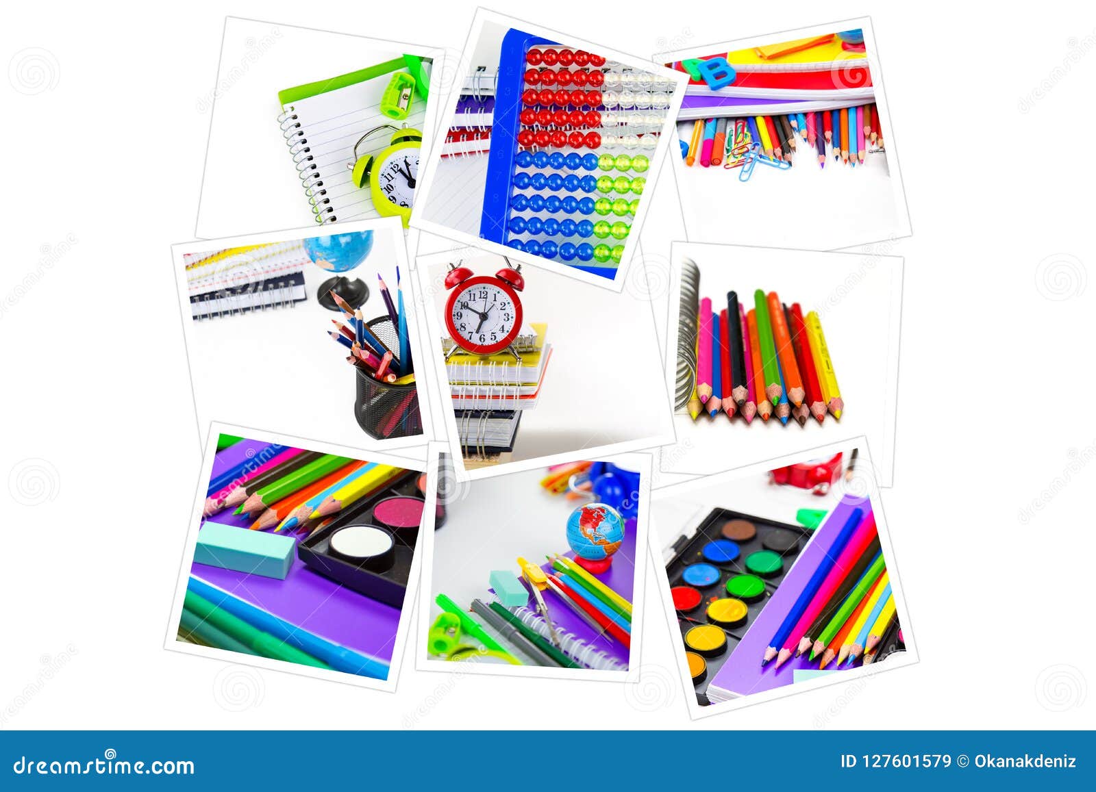 School Education Equipment Tools Collage Stock Image - Image of college ...