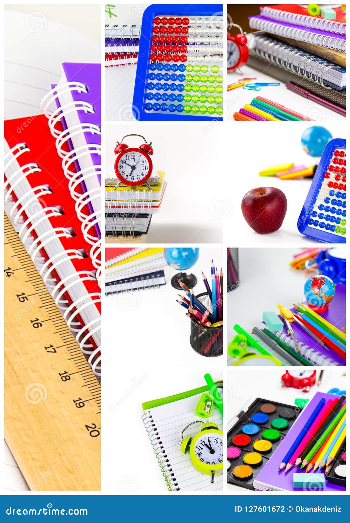 School Education Equipment Tools Collage Stock Photo - Image of college ...