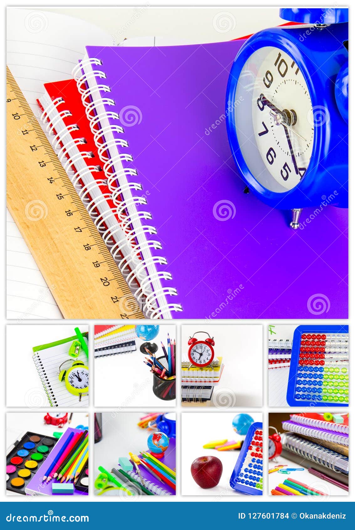 School Education Equipment Tools Collage Stock Photo - Image of ...