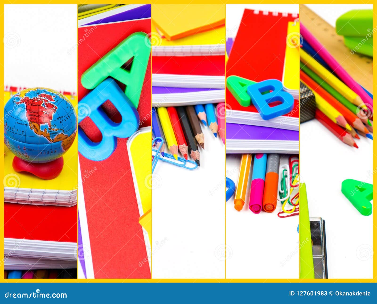 School Education Equipment Tools Collage Stock Image - Image of ruler ...
