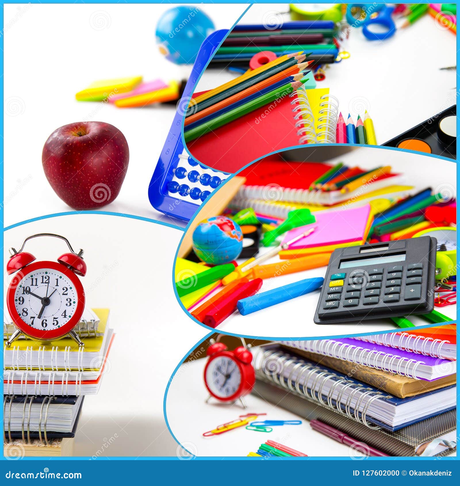School Education Equipment Tools Collage Stock Photo - Image of black ...
