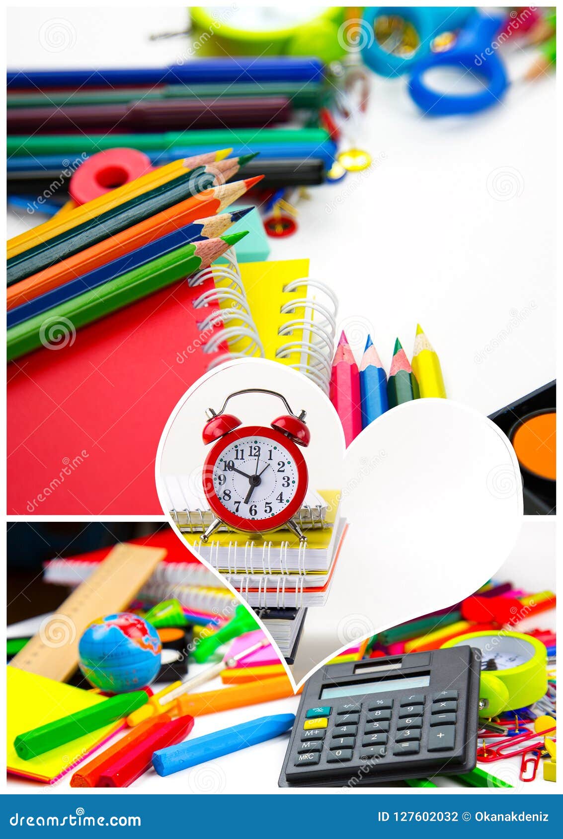 School Education Equipment Tools Collage Stock Photo - Image of ...