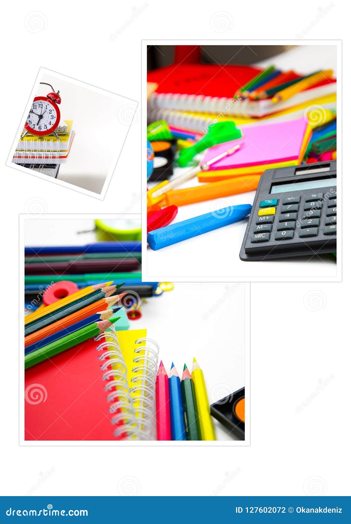 School Education Equipment Tools Collage Stock Photo - Image of pencil ...