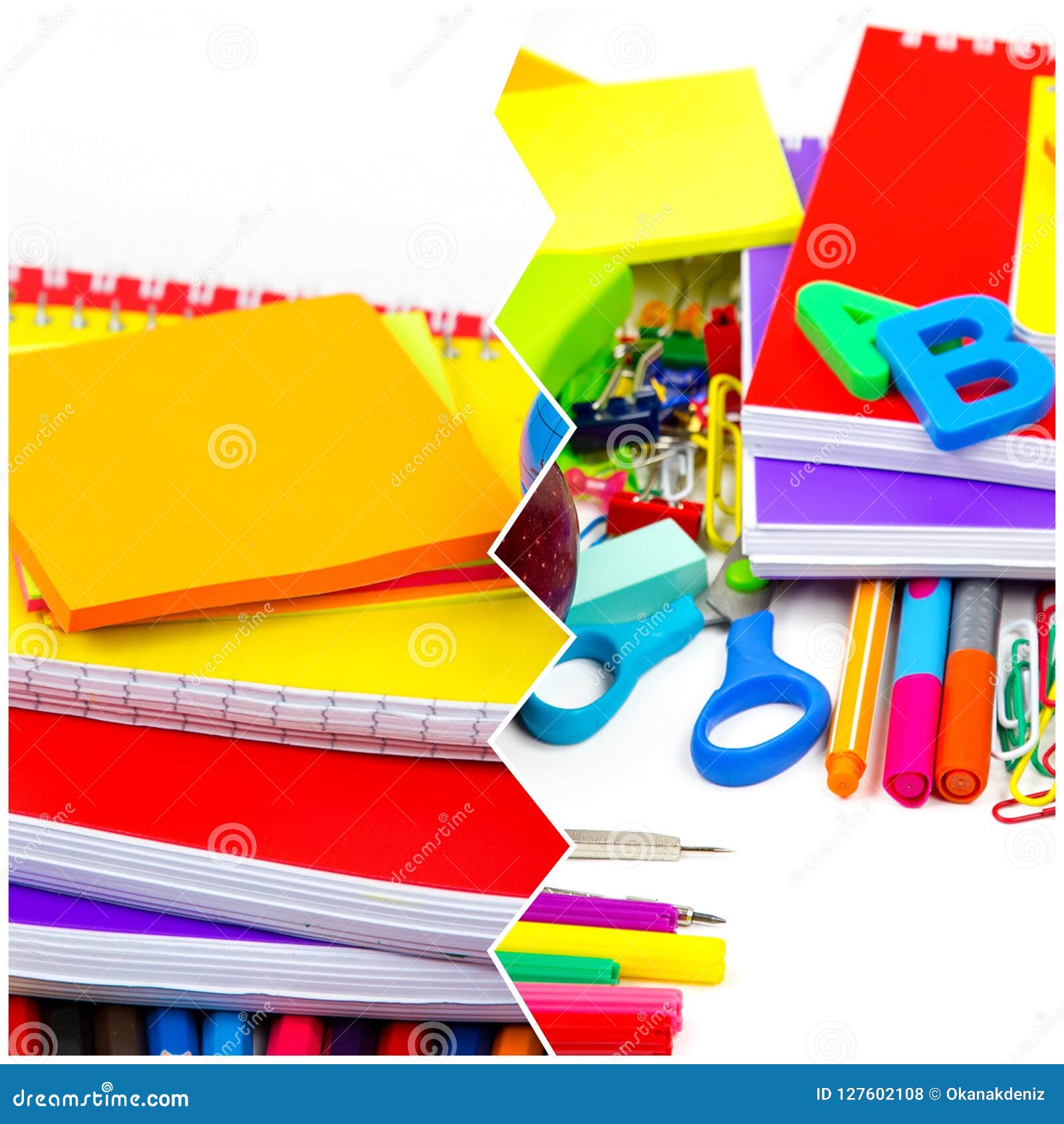 School Education Equipment Tools Collage Stock Photo - Image of ...