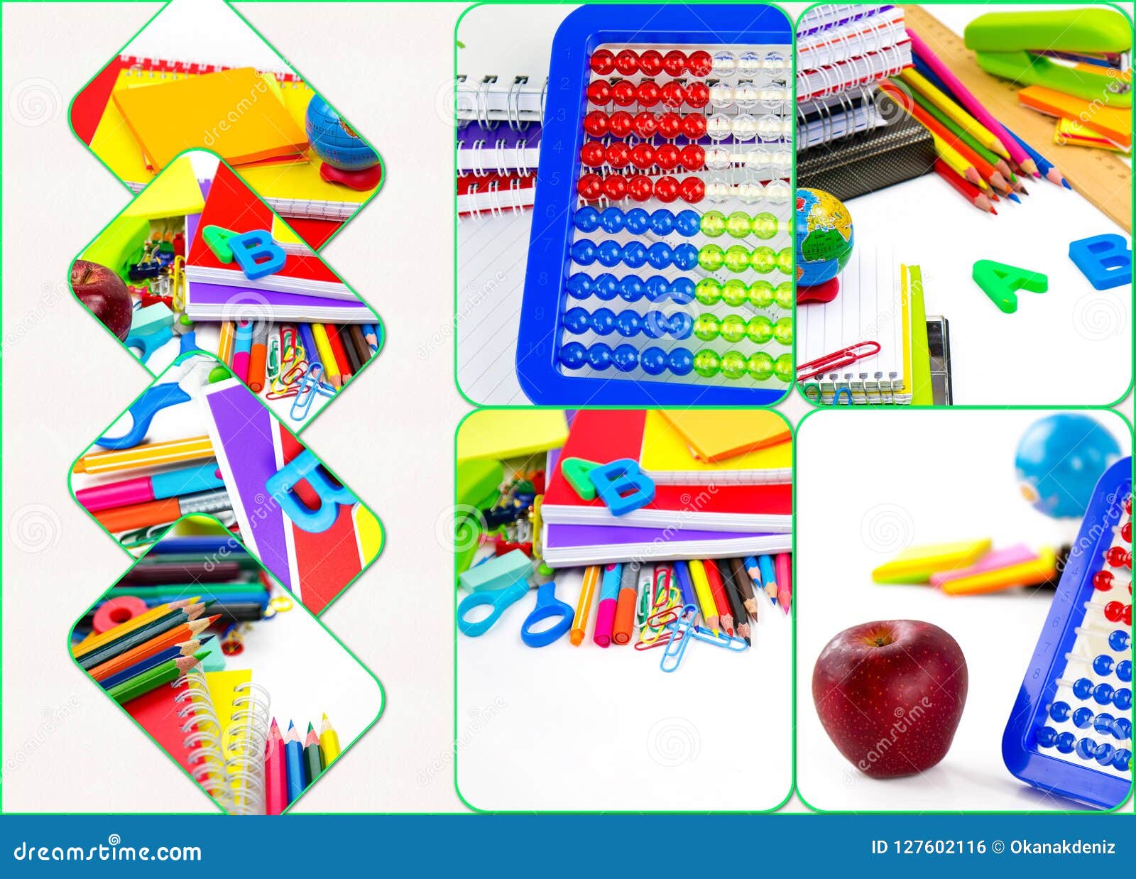 School Education Equipment Tools Collage Stock Photo - Image of note ...