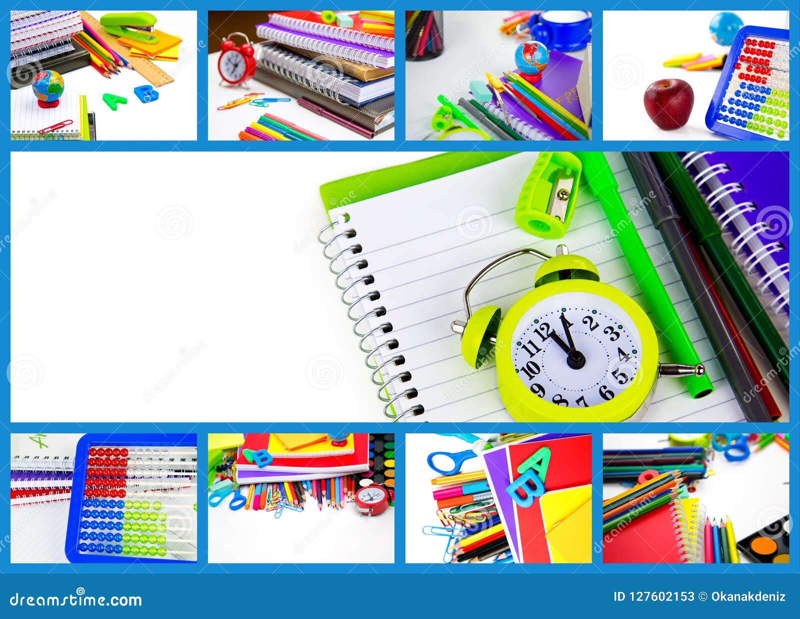 School Education Equipment Tools Collage Stock Image - Image of desk ...