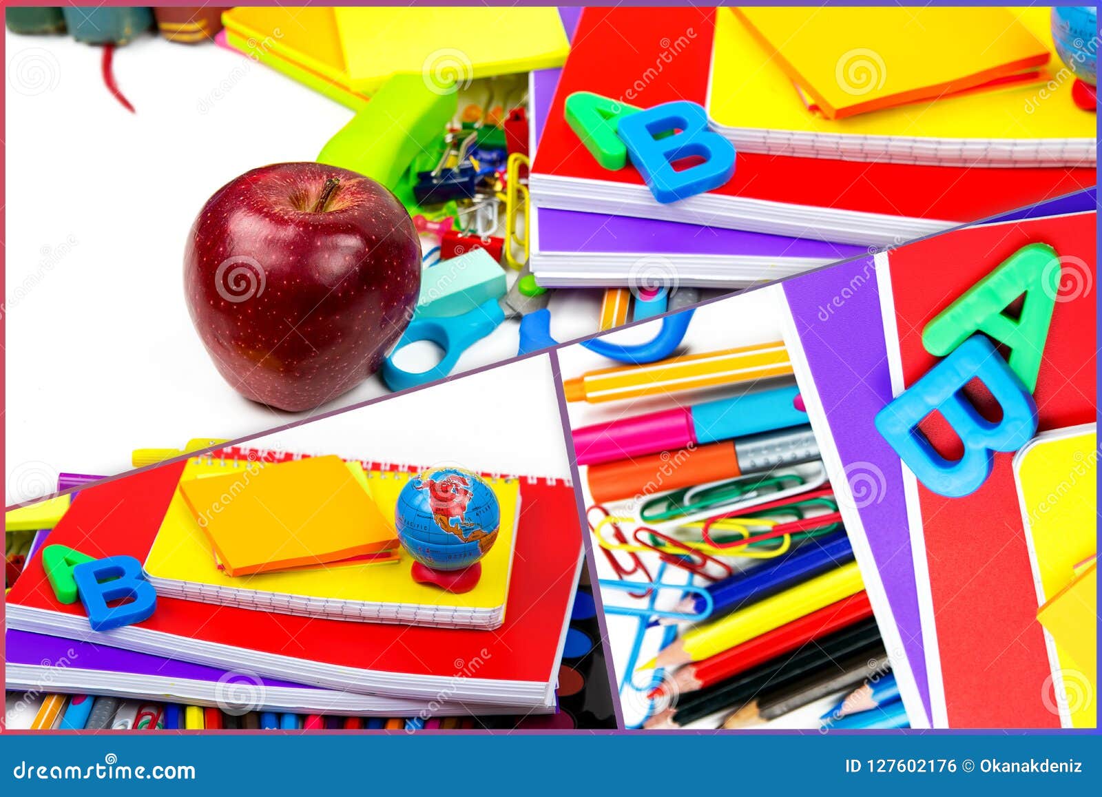 School Education Equipment Tools Collage Stock Photo - Image of office ...