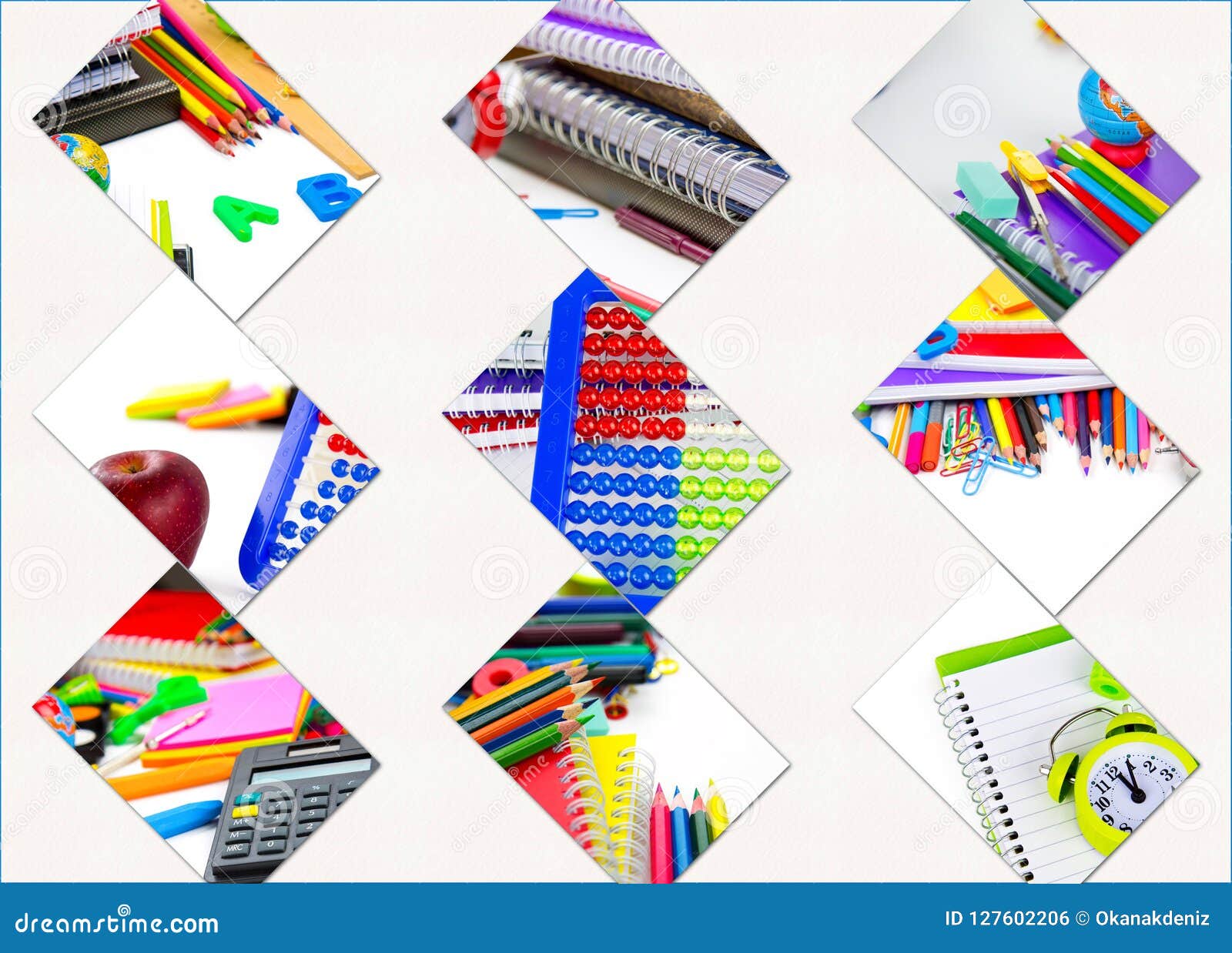 School Education Equipment Tools Collage Stock Photo - Image of group ...
