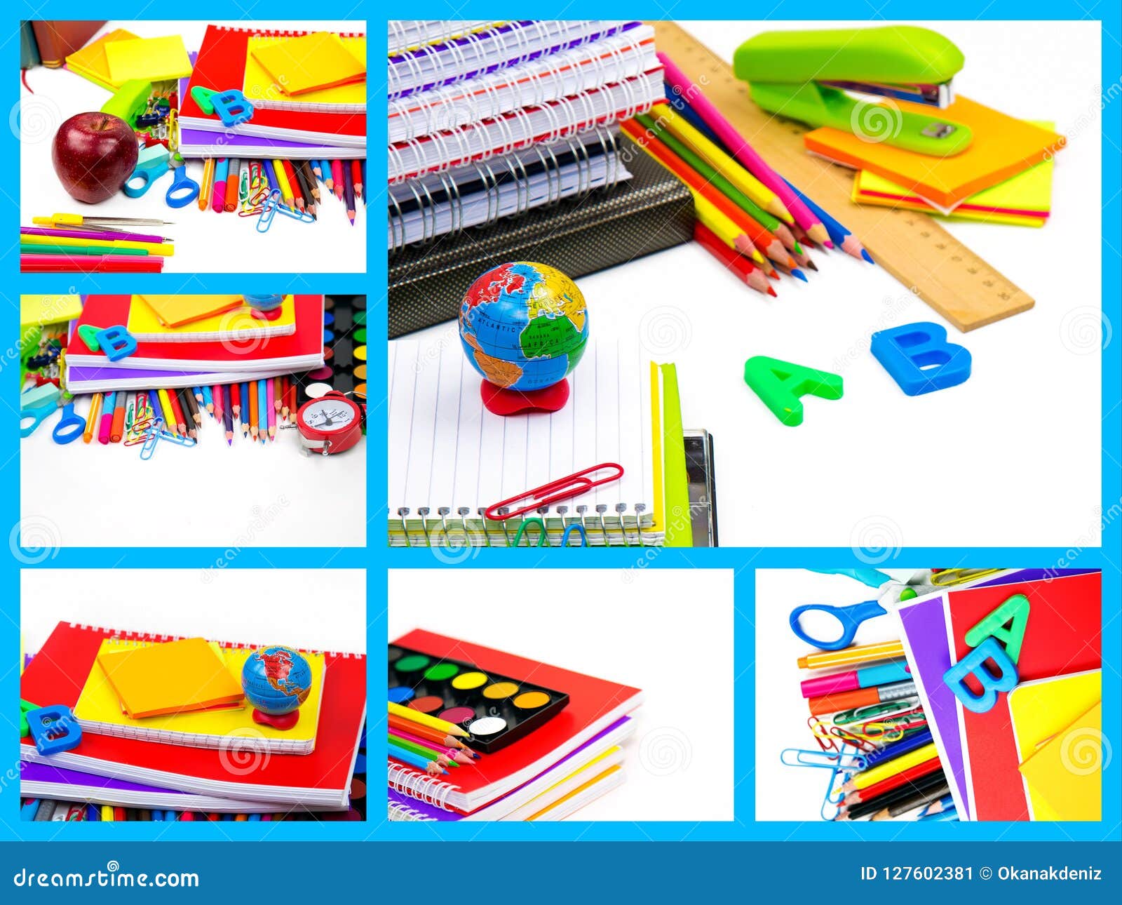 School Education Equipment Tools Collage Stock Image - Image of college ...