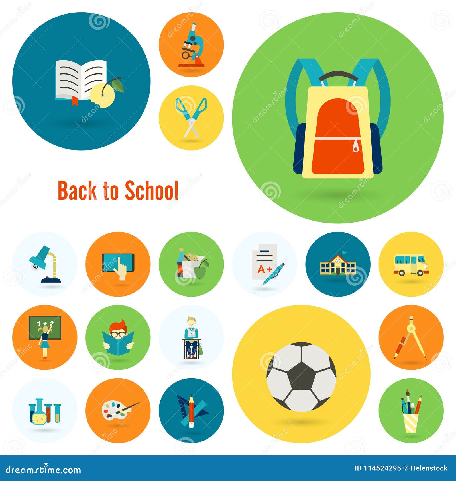 School and Education Icons stock vector. Illustration of master - 114524295