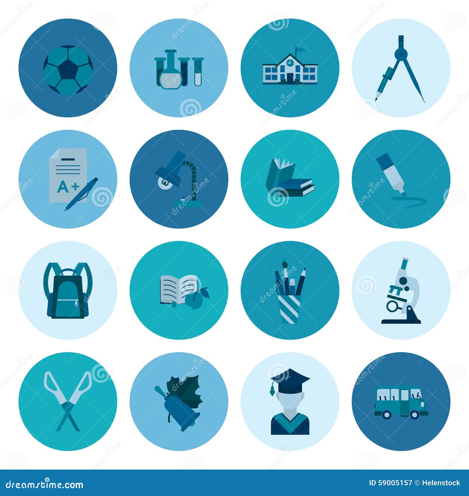 School and Education Icons stock vector. Illustration of chalk - 59005157