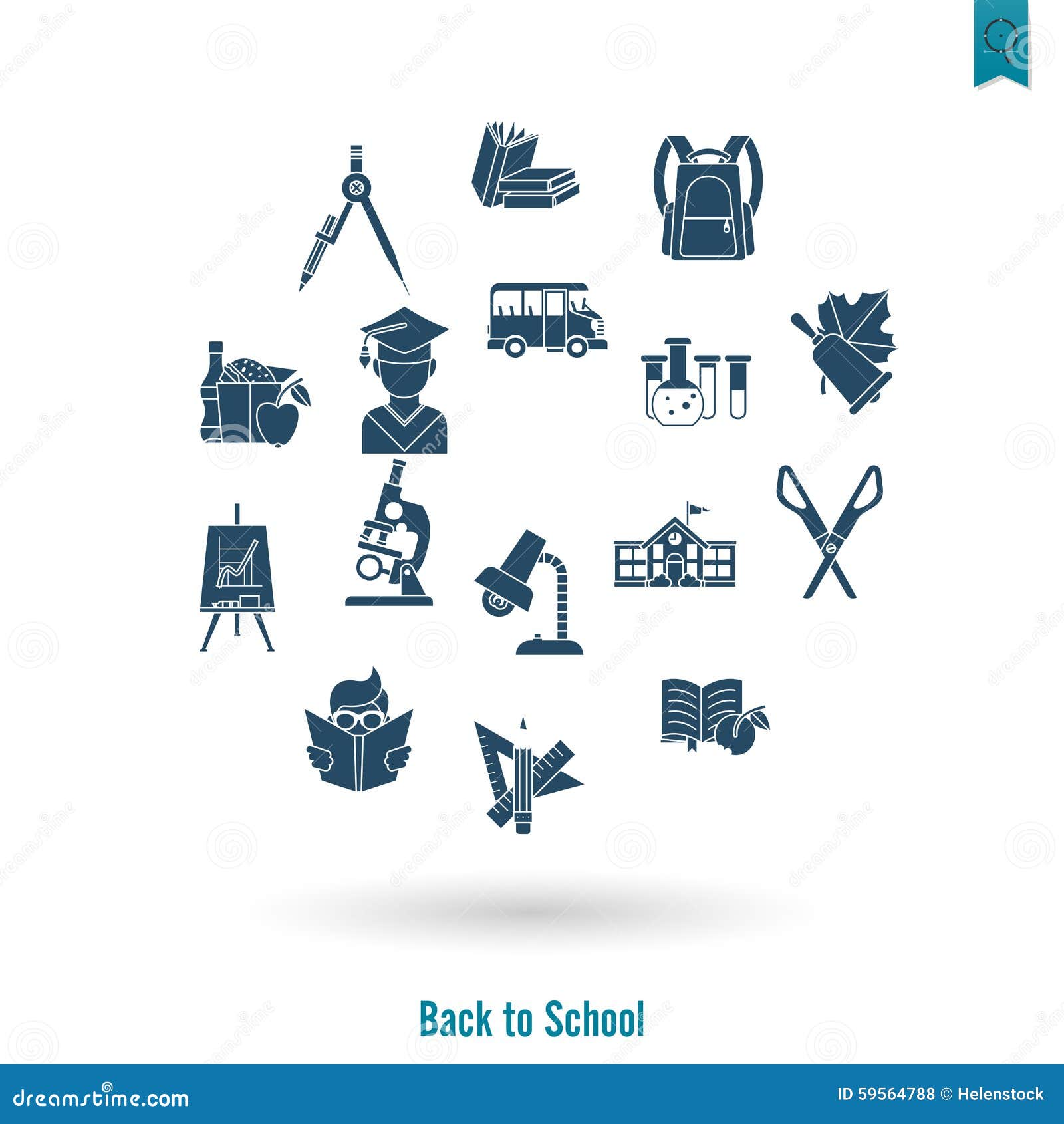 School and Education Icons stock vector. Illustration of geometry ...