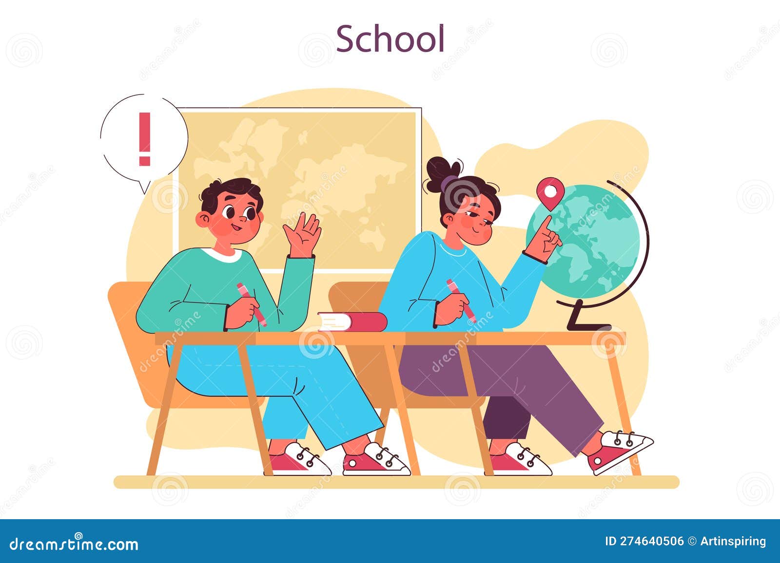 School Education. Kids Sitting at the Desk in a Classroom and Learning ... School Education. Kids Sitting at the Desk in a Classroom and Learning ...