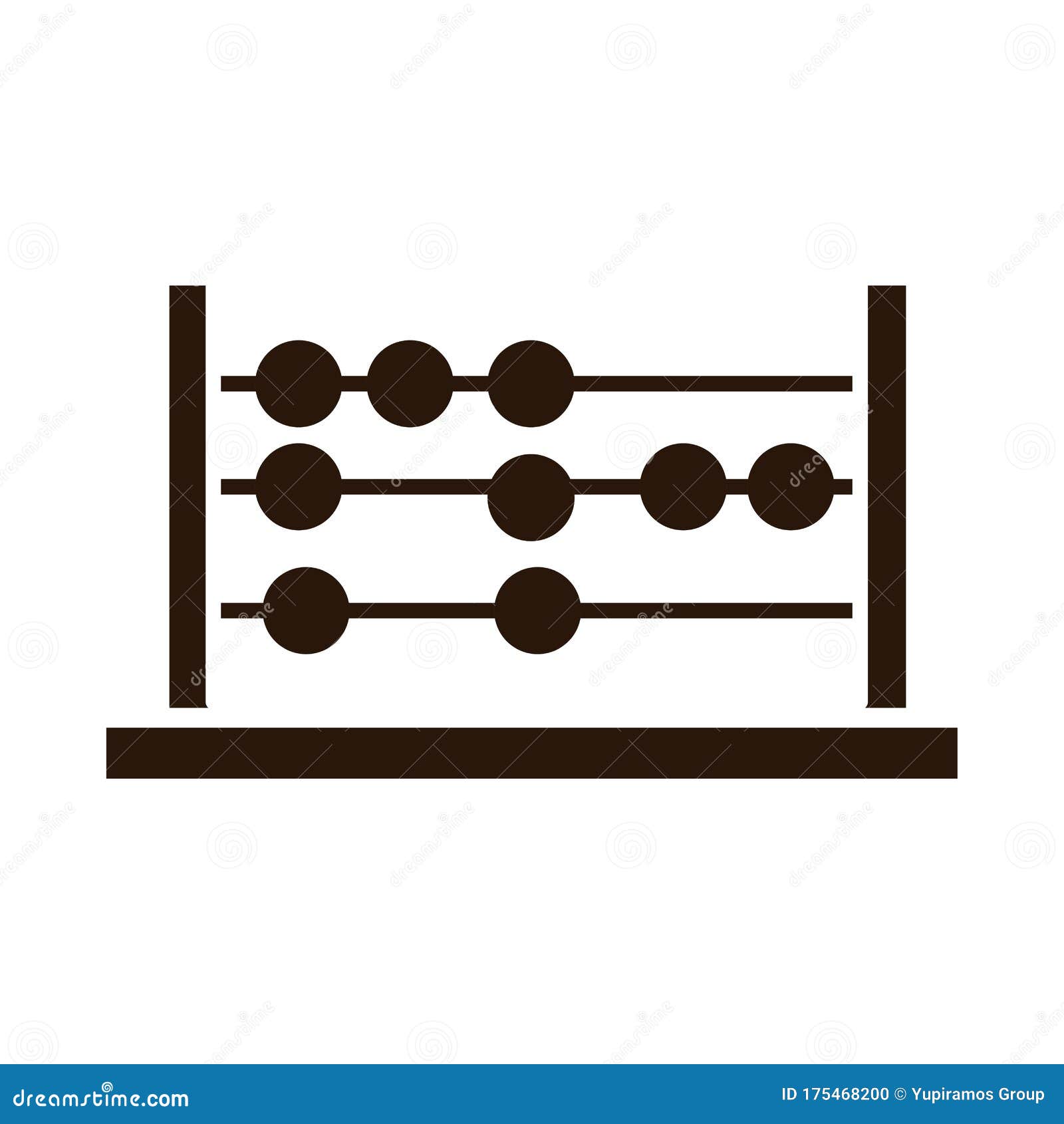 School Education Math Abacus Arithmetic Supply Silhouette Style Icon ...
