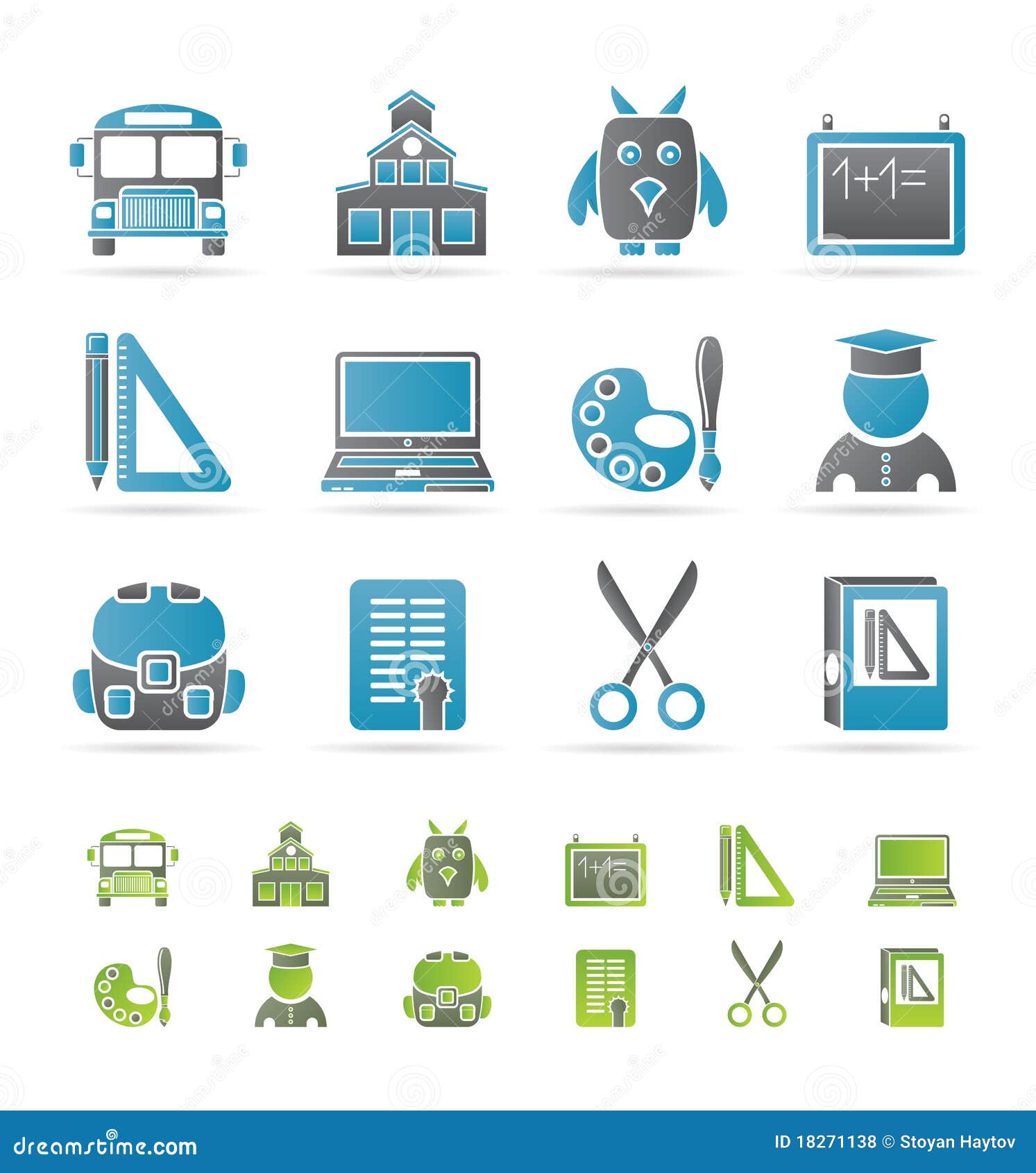 School and Education Objects Stock Vector - Illustration of school ...