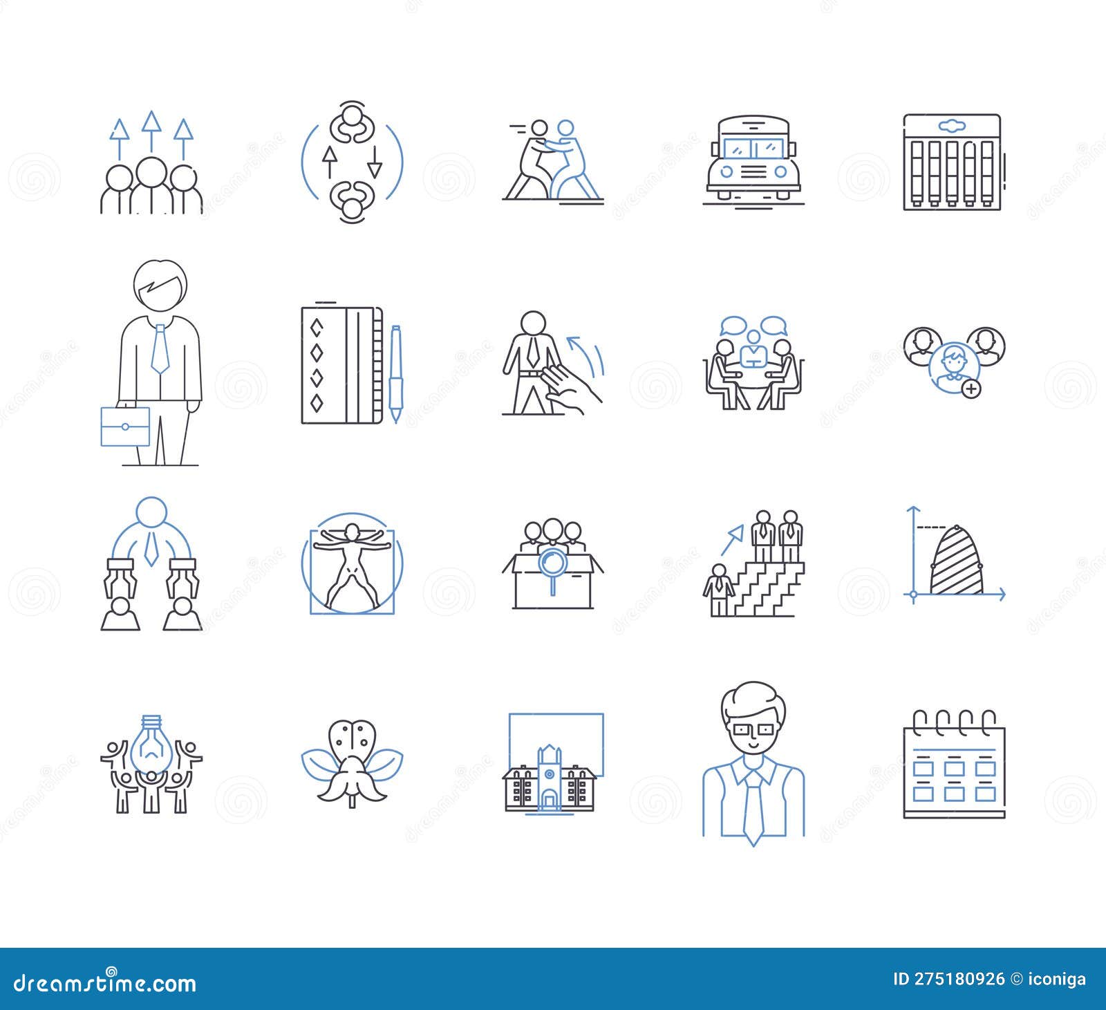 School and Education Outline Icons Collection. School, Education, Learn ...