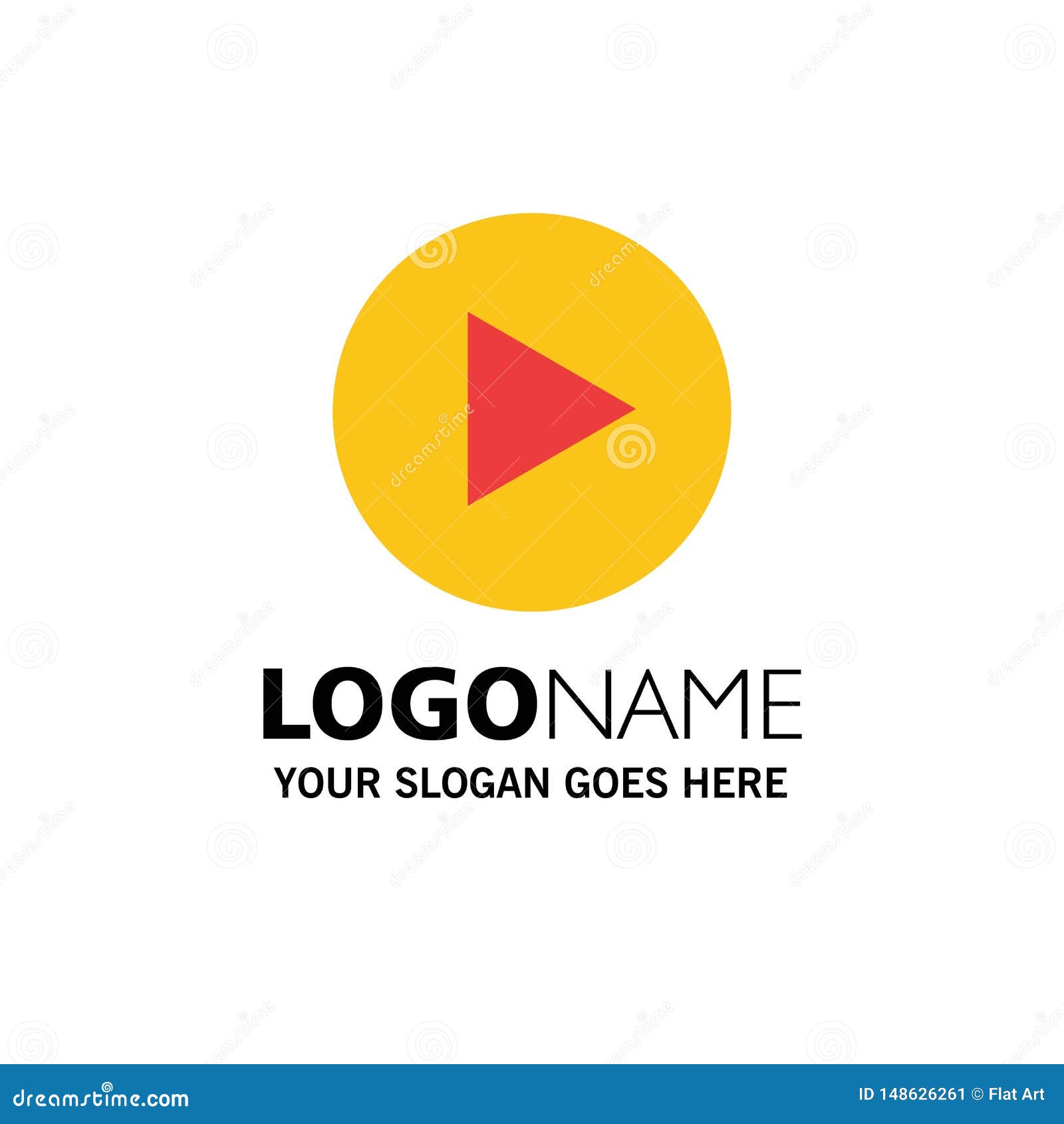 School Education, Play Business Logo Template. Flat Color Stock Vector ...