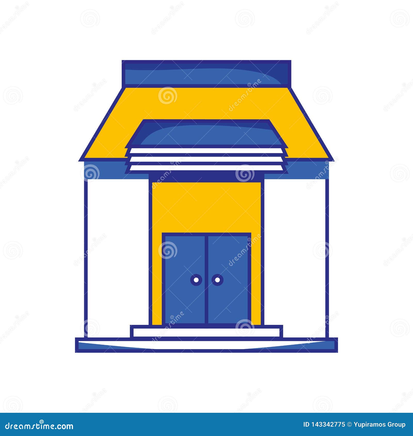 School Education with Roof and Doors Design Stock Vector - Illustration ...