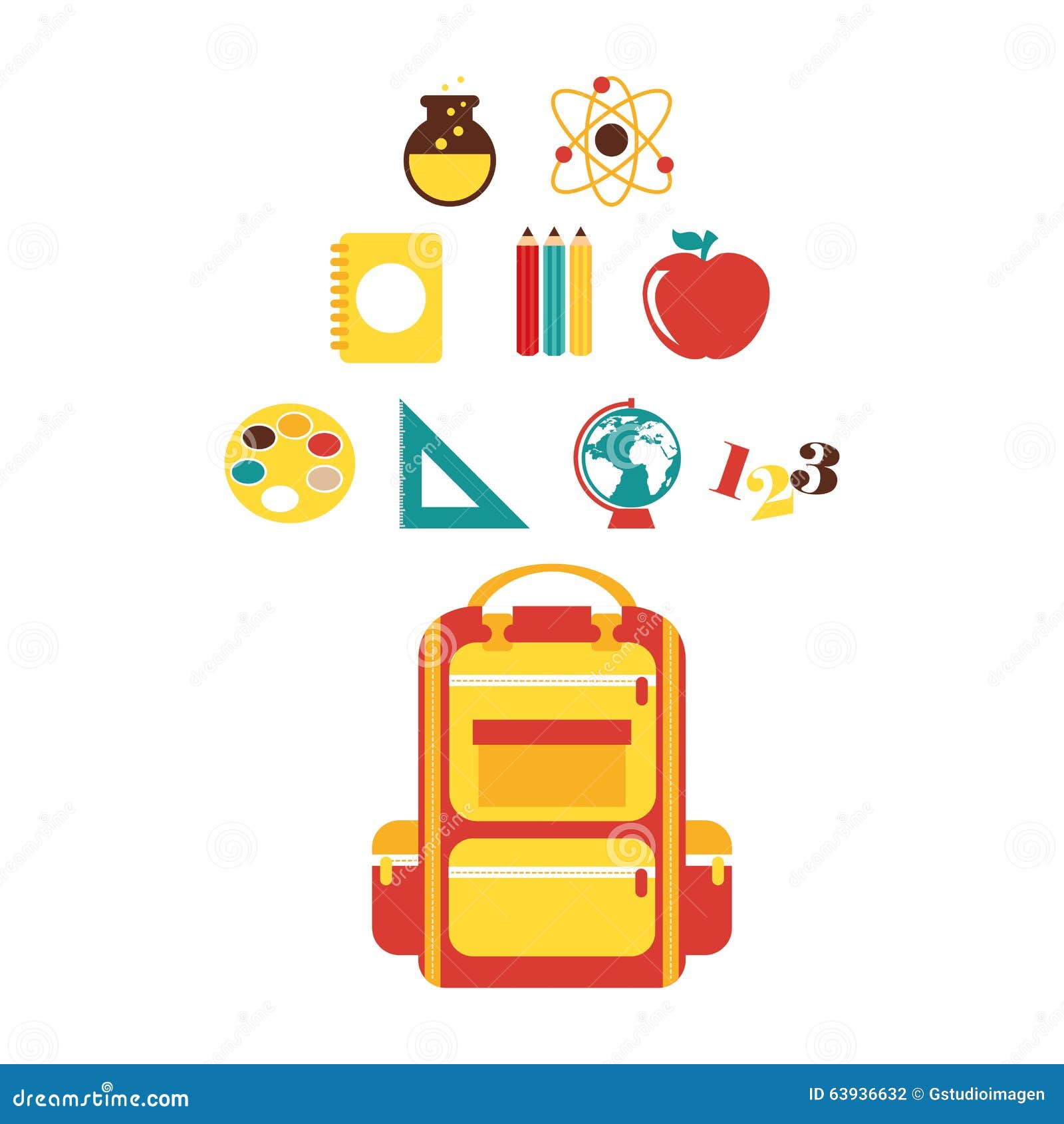 School elements design stock vector. Illustration of abstract - 63936632