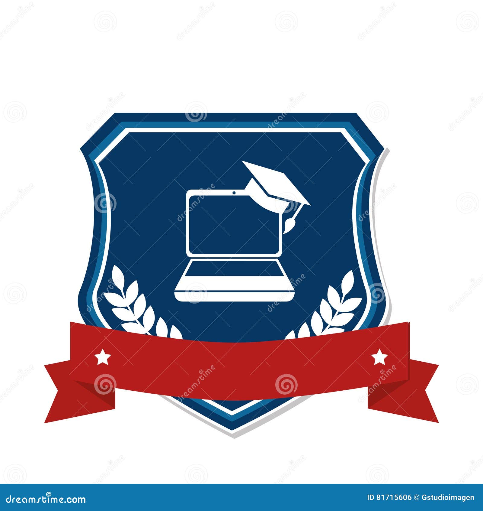 School emblem frame icon stock vector. Illustration of design - 81715606