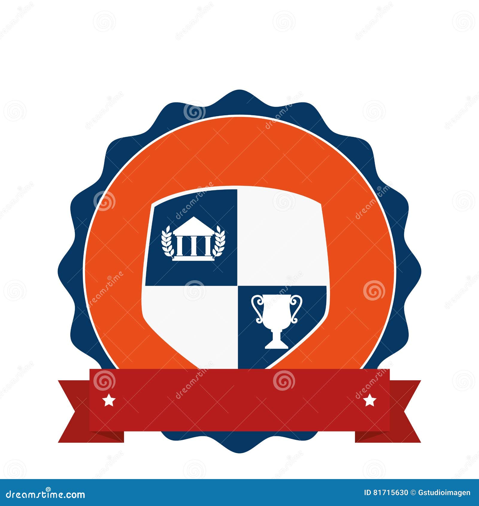School emblem frame icon stock vector. Illustration of classic - 81715630