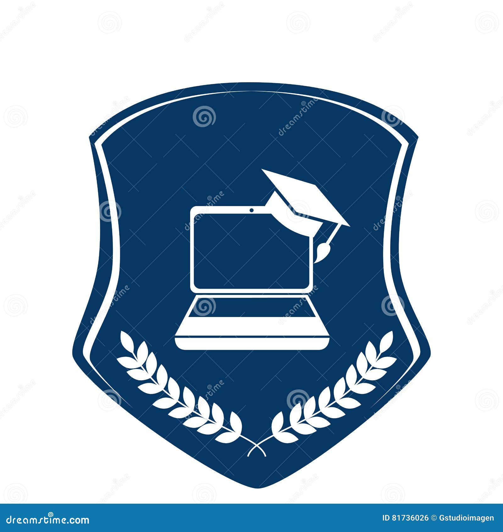 School emblem frame icon stock vector. Illustration of heraldry - 81736026