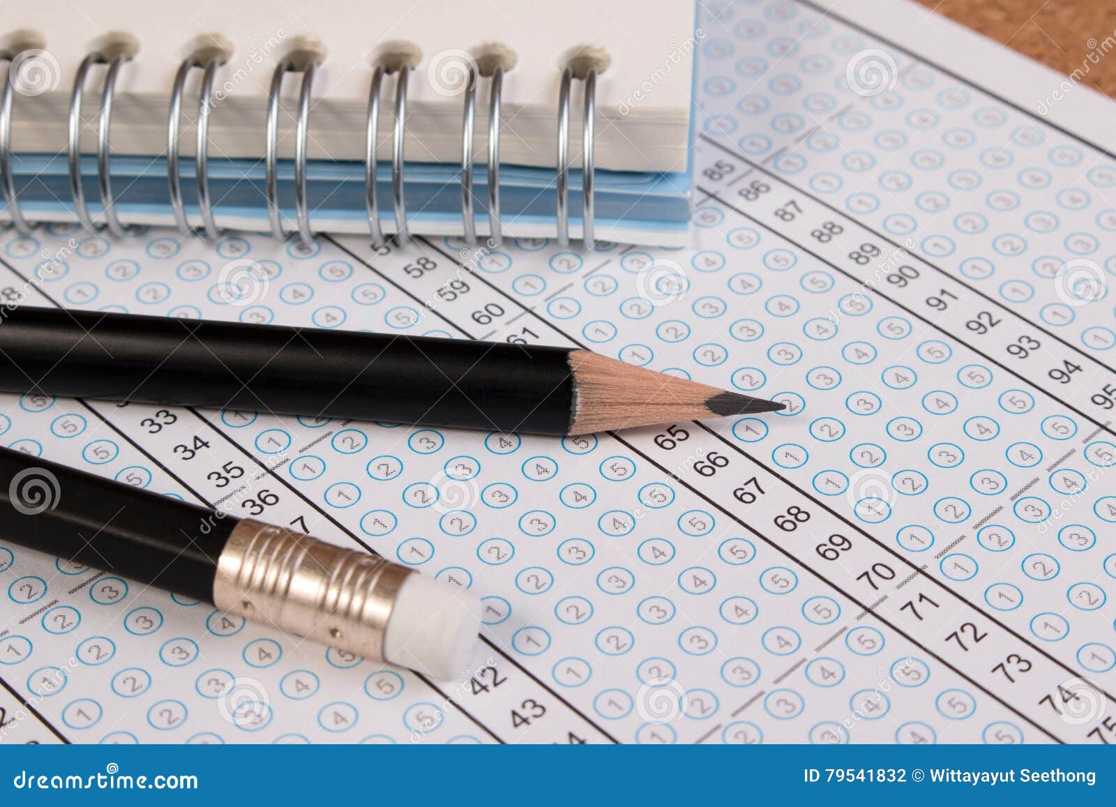 Exam Answer Sheet Pile Blurry Application Document Paperwork Stack On ...