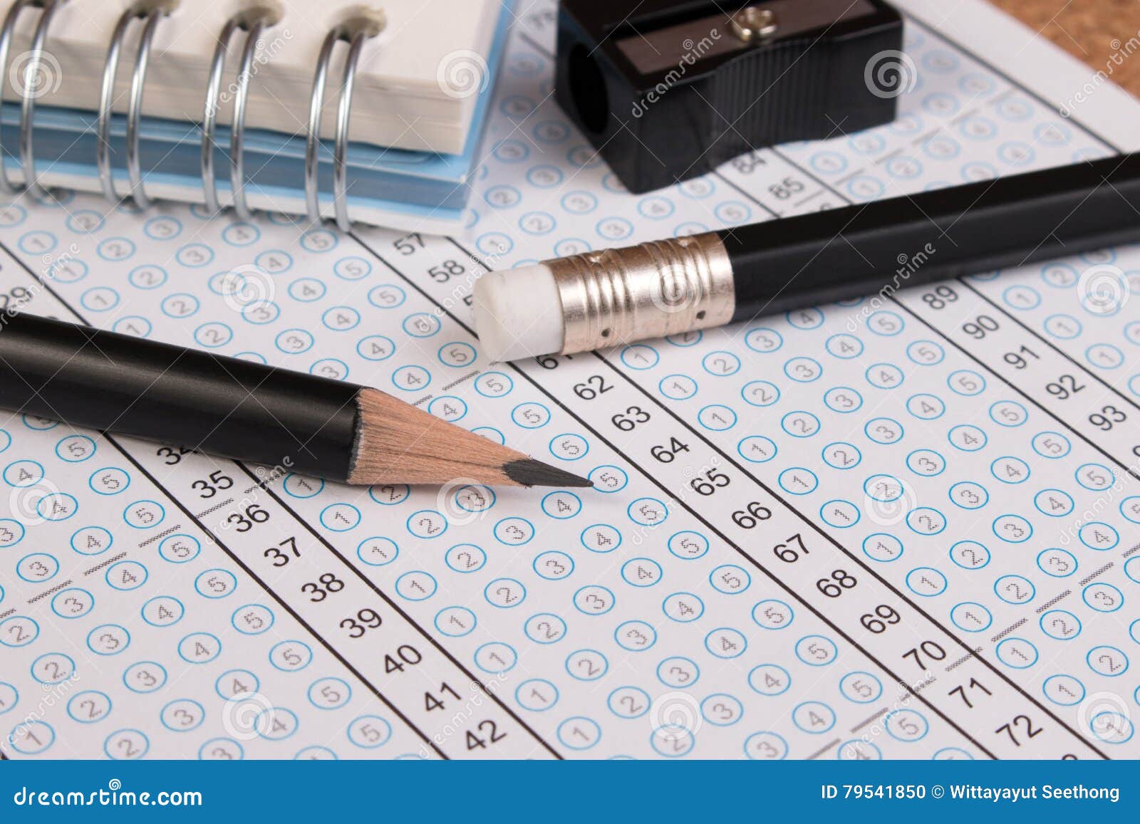 Exam Answer Sheet Pile Blurry Application Document Paperwork Stack On ...