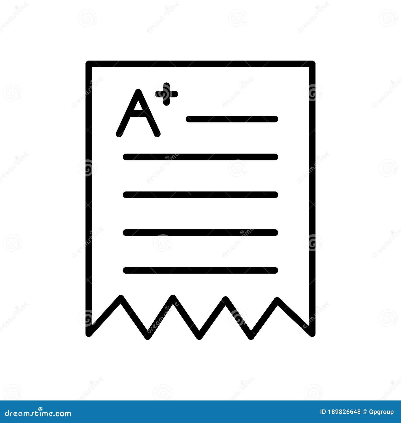 School Exam with Note Line Style Icon Vector Design Stock Vector ...