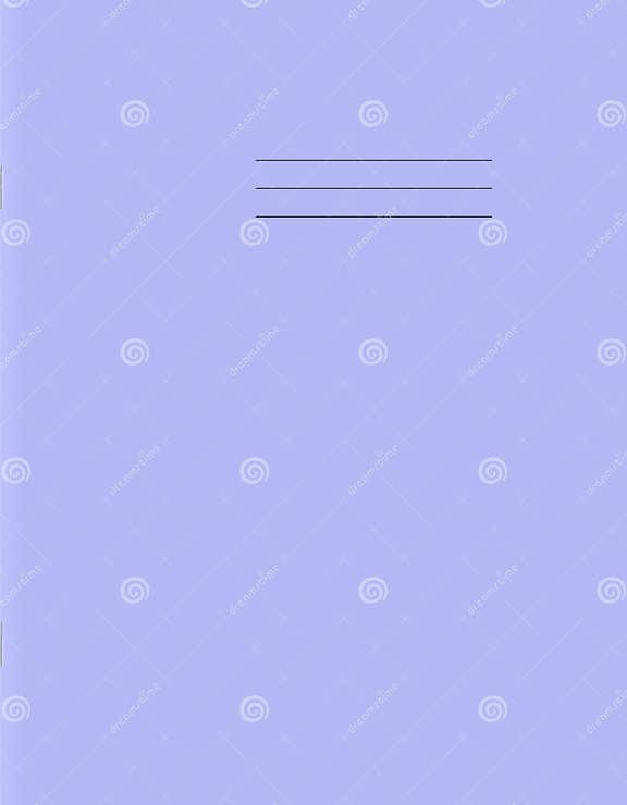 School Exercise Book Cover Template. Blank Workbook First Page. Stock ...