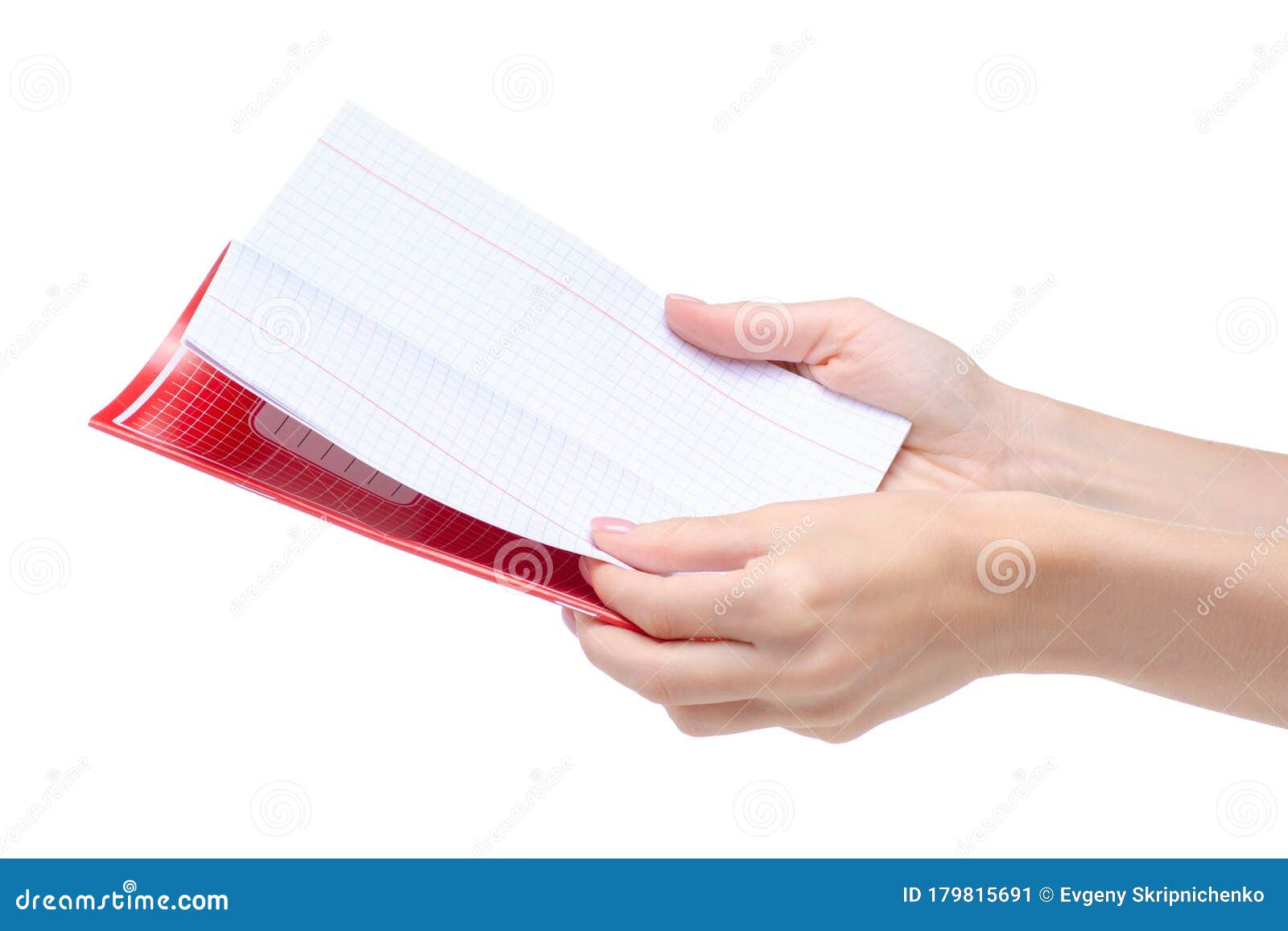 School Exercise Book Notebook in Hand Education Stock Image - Image of ...