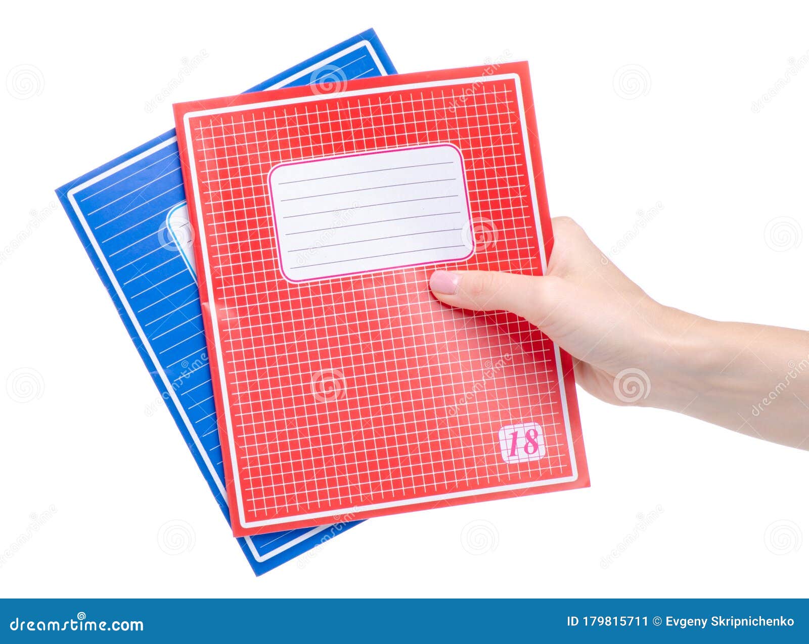 School Exercise Book Notebook in Hand Education Stock Image - Image of ...