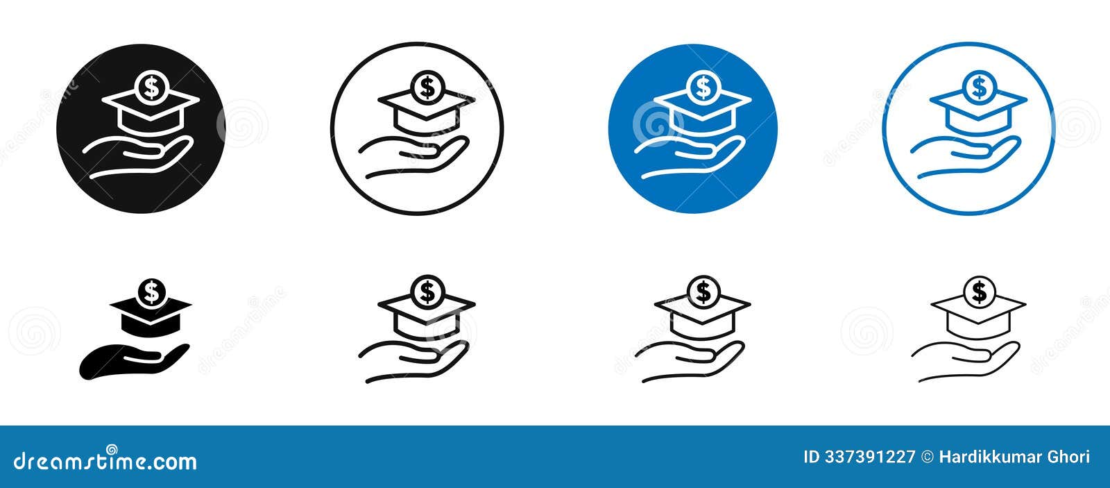 School Fees Thin Line Vector Icon Set Stock Illustration - Illustration ...