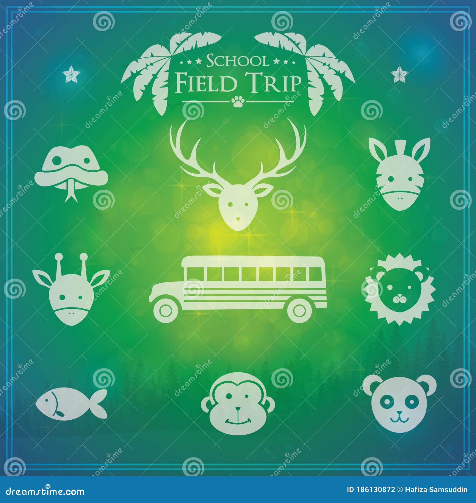 School Field Trip. Vector Illustration Decorative Design Stock ...