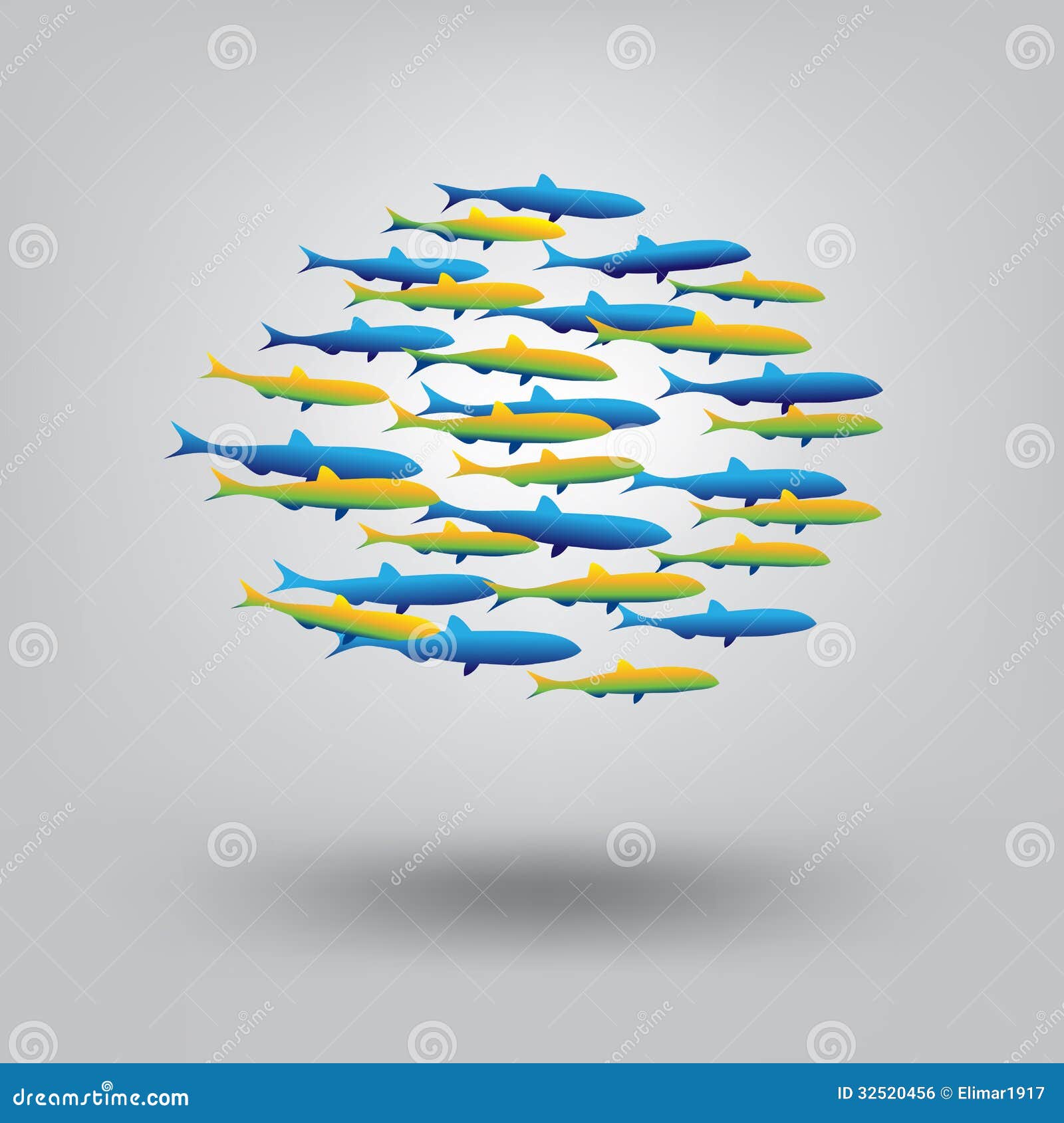 School of fish stock illustration. Illustration of water - 32520456
