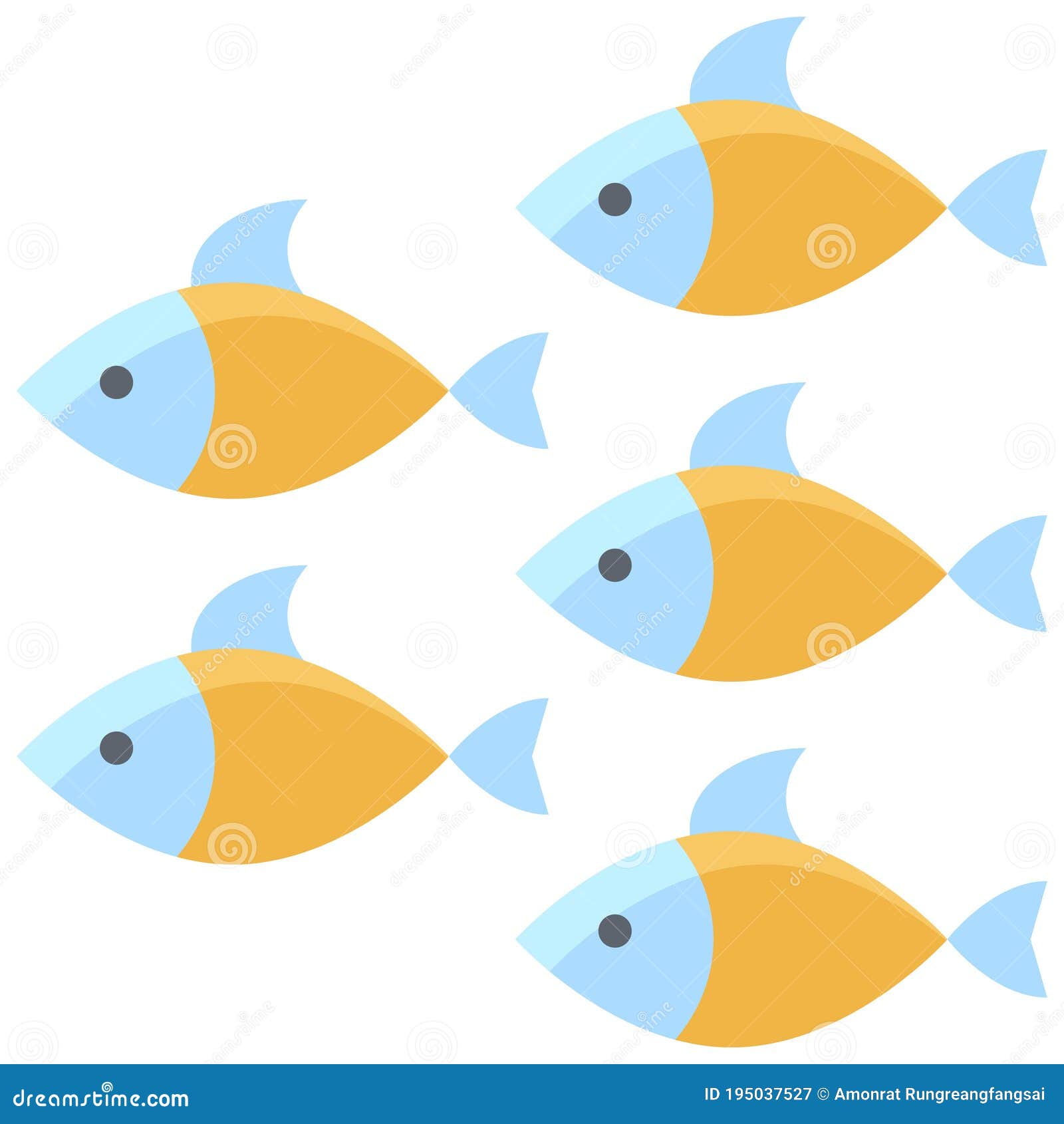 School of Fish Icon, Summer Vacation Related Vector Stock Vector ...