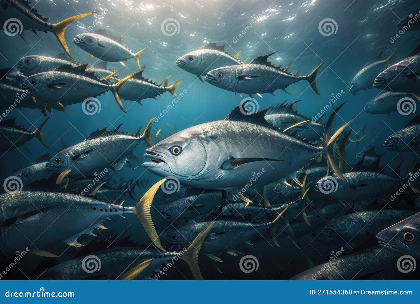 Blue Trevally Carangoides Ferdau Cartoon Vector | CartoonDealer.com ...