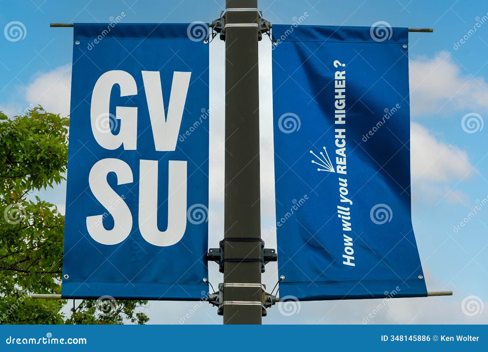 School Flag on the Campus of Grand Valley State University Editorial ... School Flag on the Campus of Grand Valley State University Editorial ...