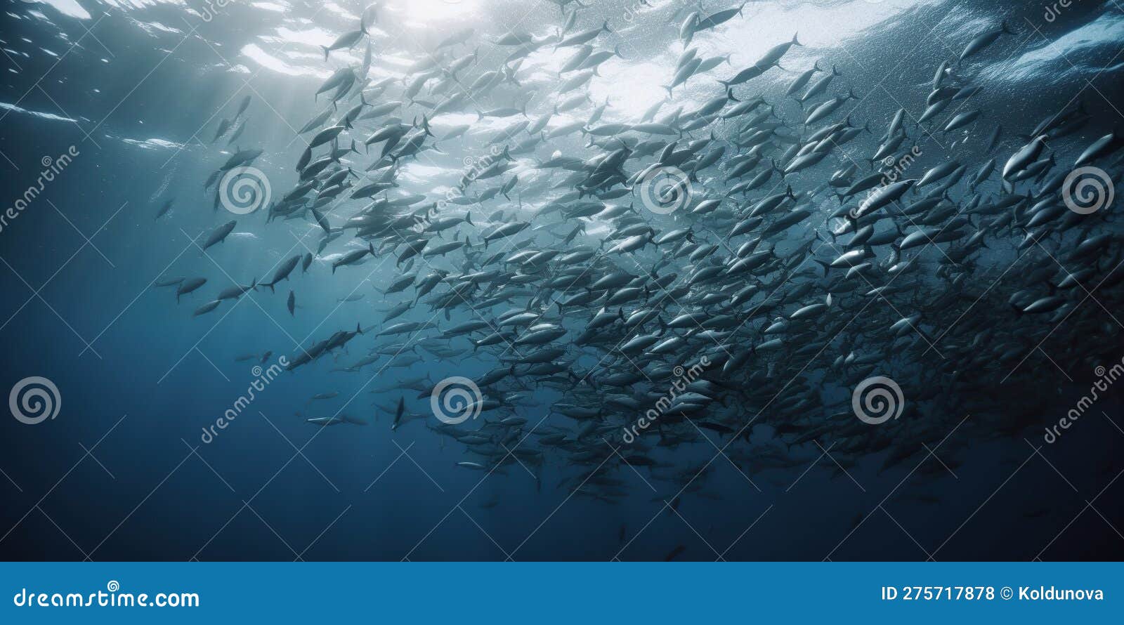 A School of Flying Fish Leaping Out of the Water To Escape Predators ...