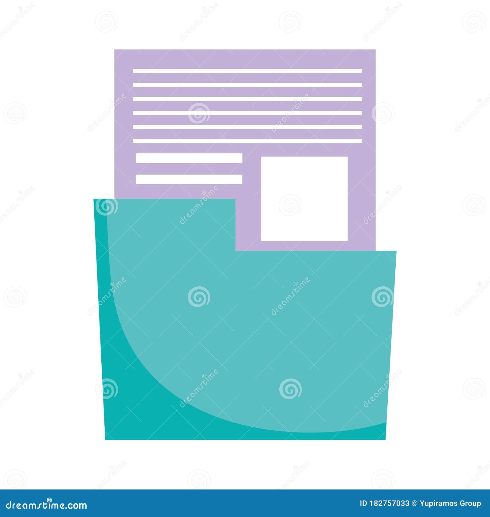 School Folder File Information Isolated Icon Design Stock Vector ...