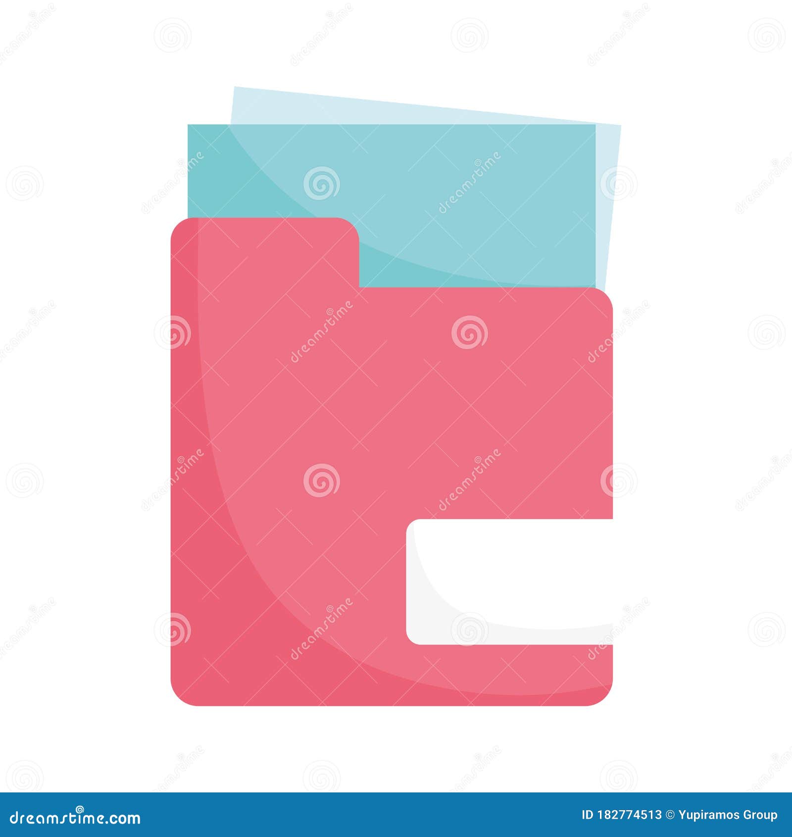 School Folder File Information Isolated Icon Design Stock Vector ...