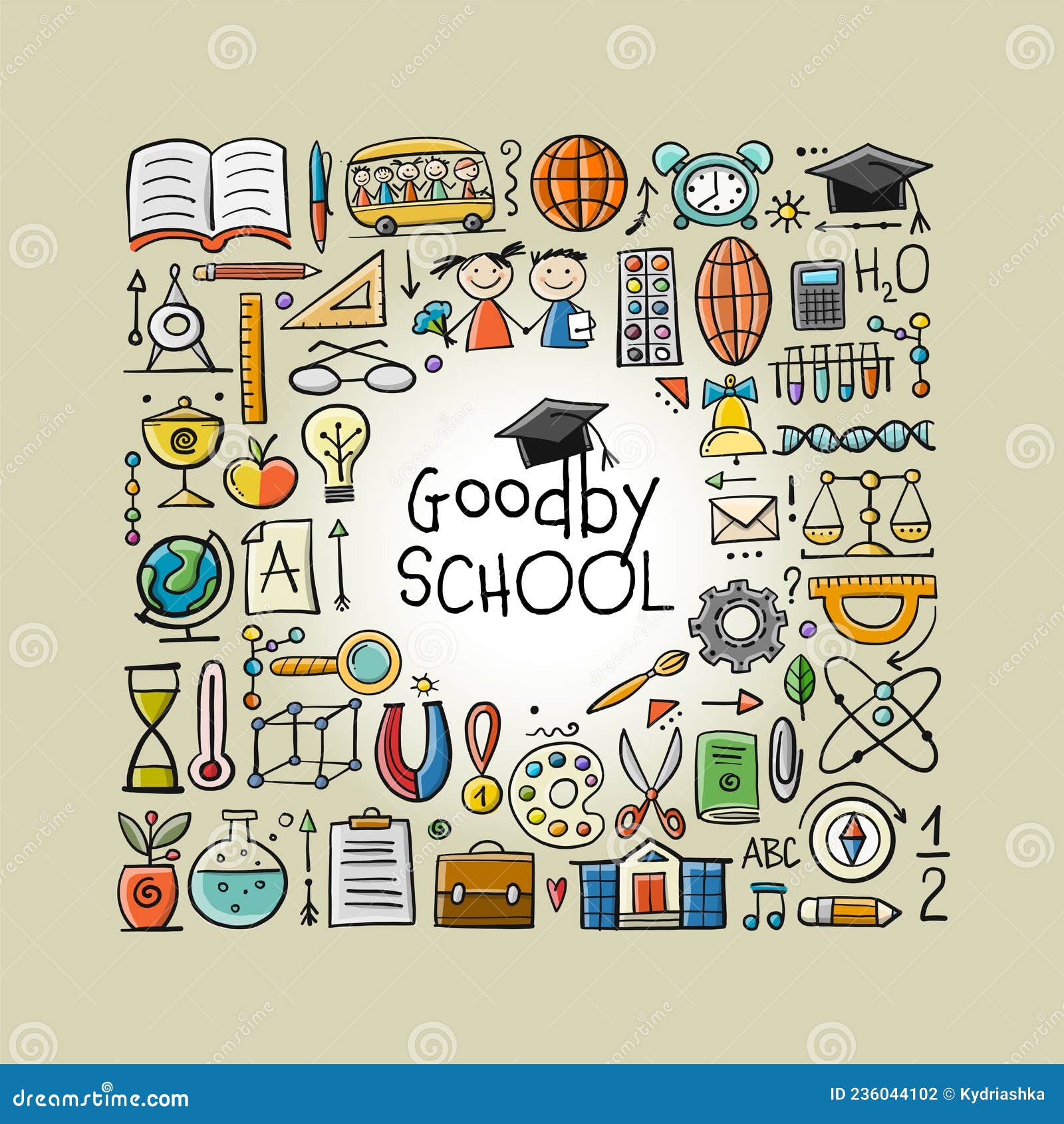 School Frame. Art Background for Your Design Stock Vector ...