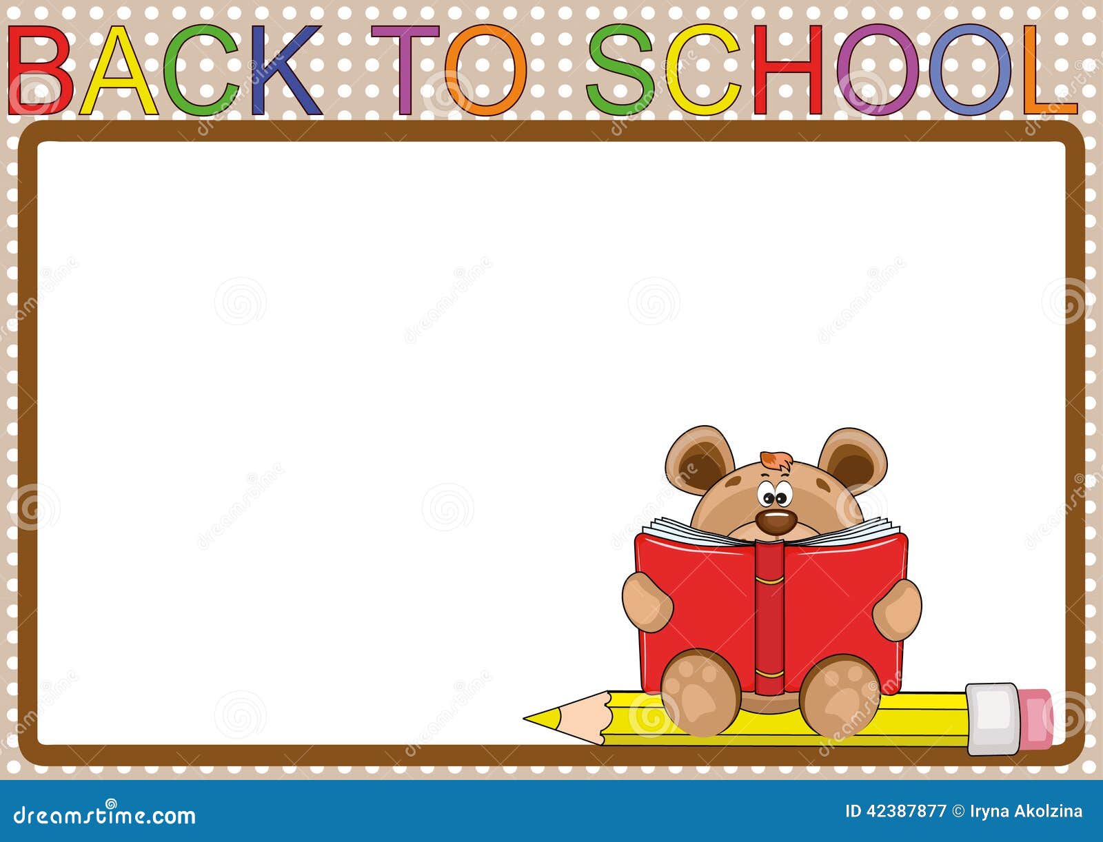 School Frame. Border For School Use. Animals With School Supplies. For ...