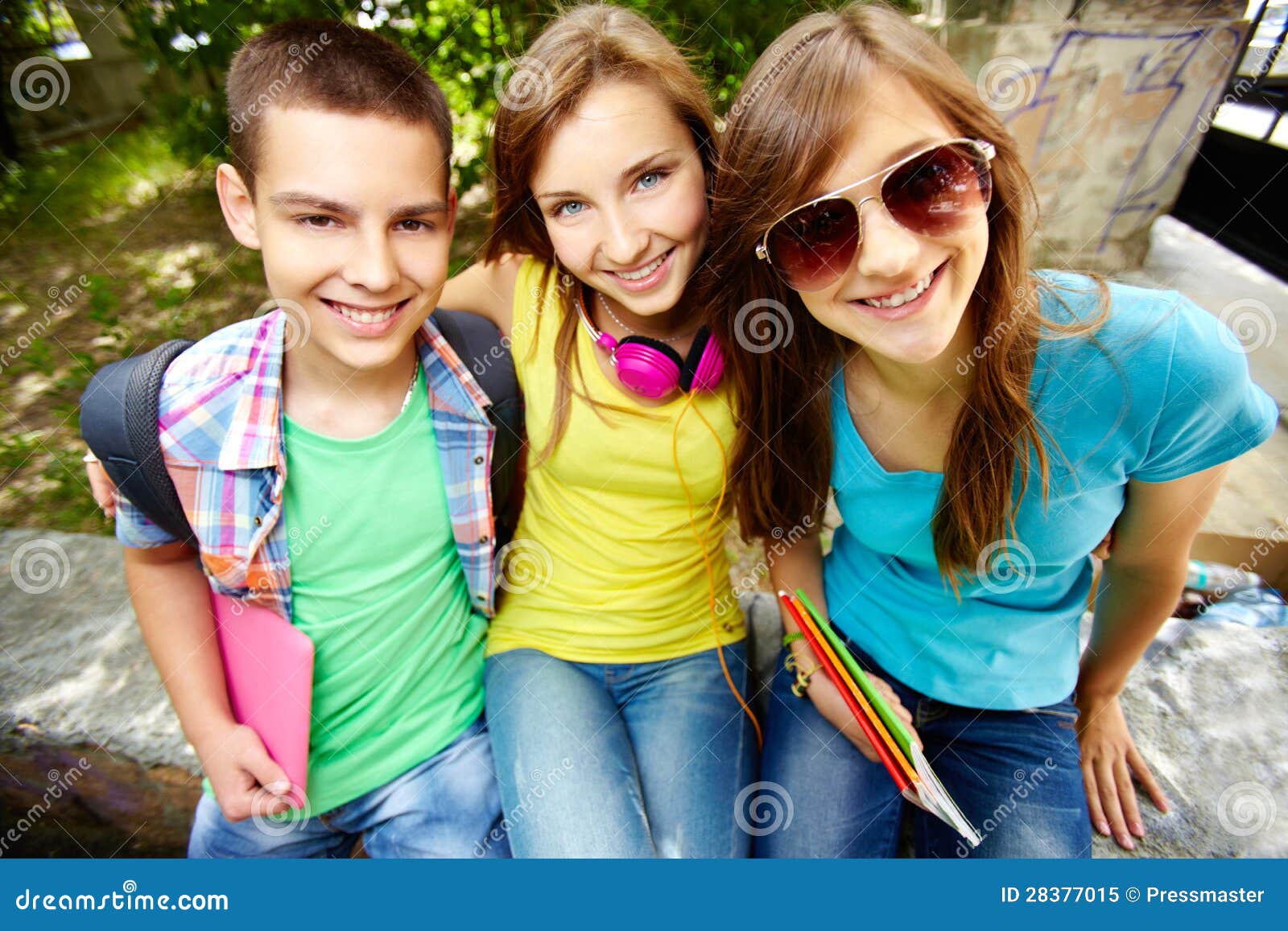 School friends stock image. Image of happy, cute, adolescent - 28377015