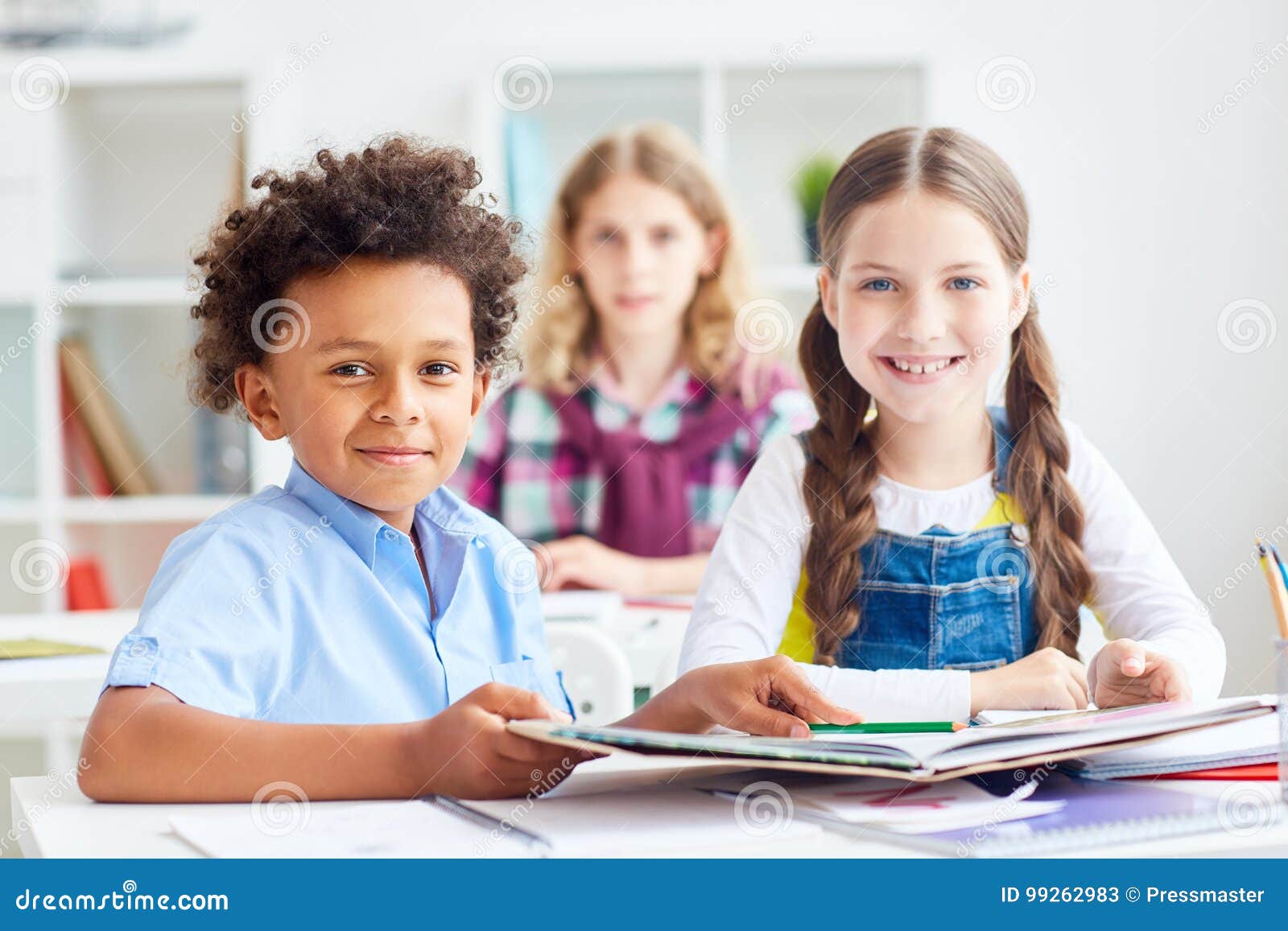 School friends stock image. Image of reader, assignment - 99262983