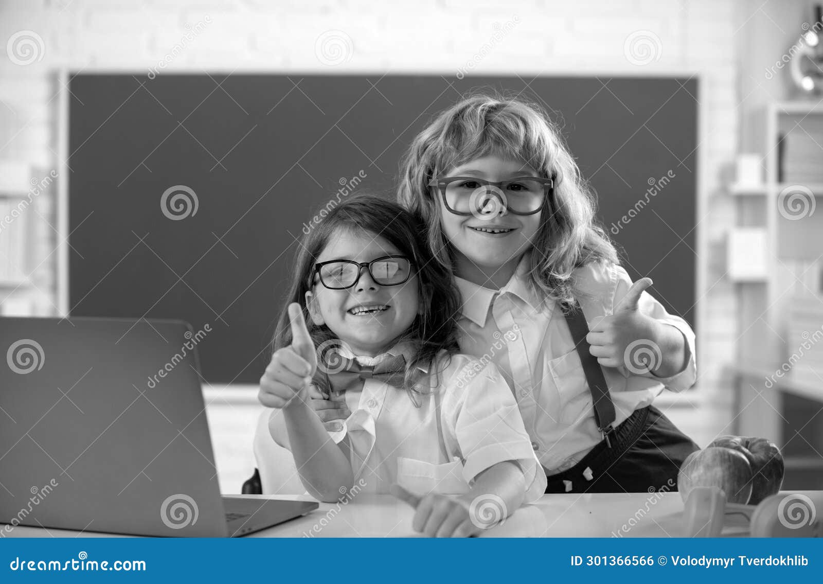 School Friends Learning Together. Back To School. Schoolchild Friends ...